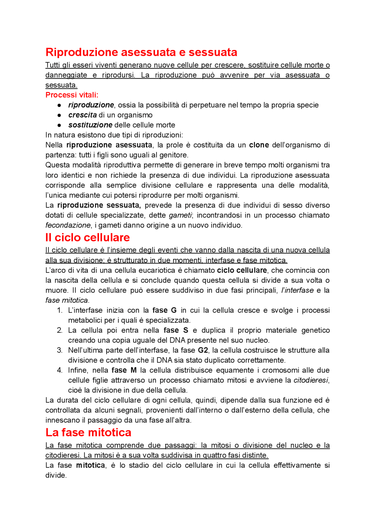 Scienze Mitosi E Meiosi Docsity