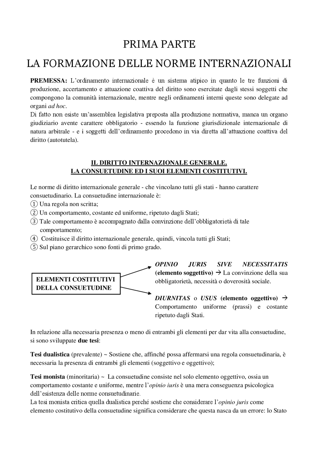 Diritto Internazionale B Conforti Parte 1 Docsity