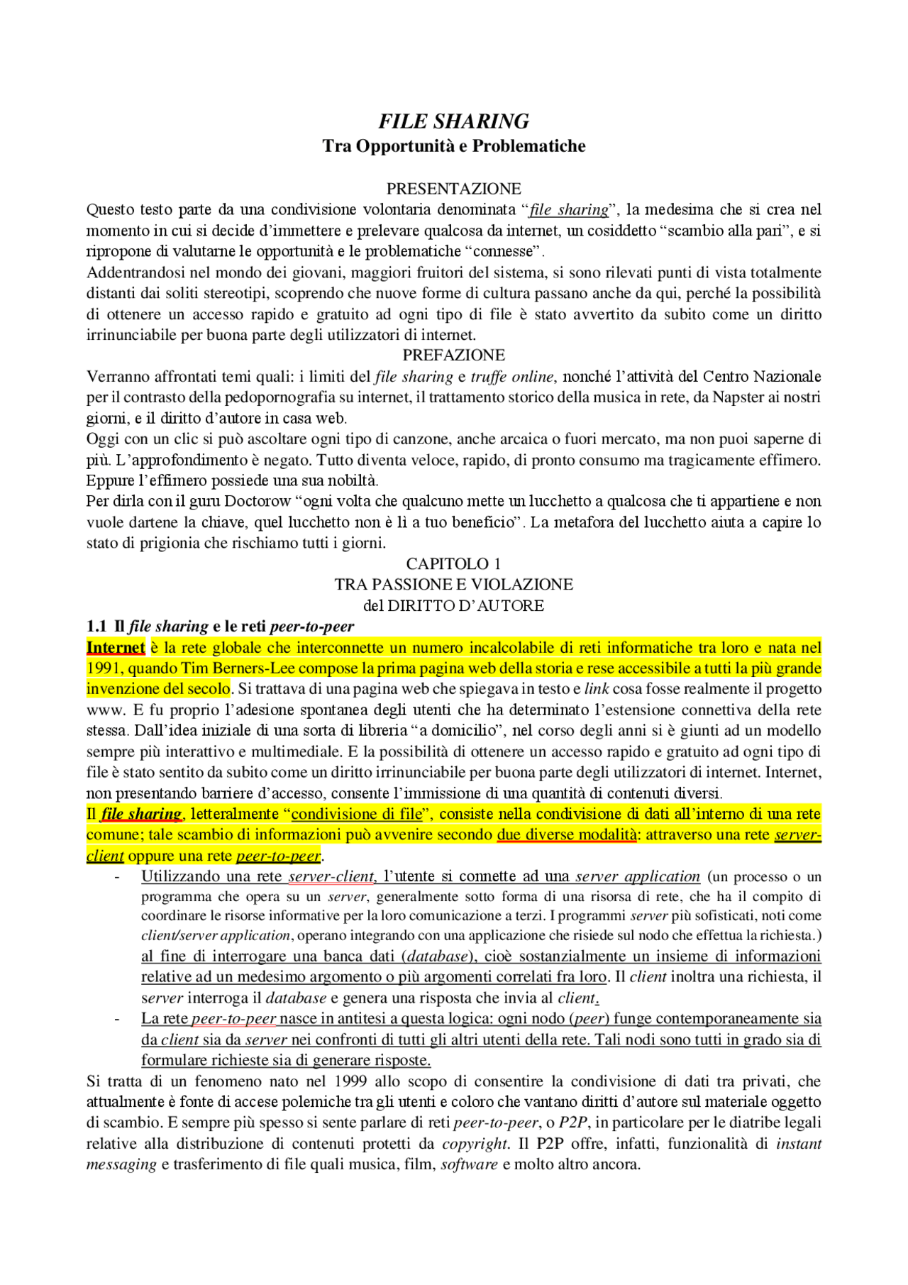 File Sharing Tra Opportunità E Problematiche Di Gianmarco Cifaldi