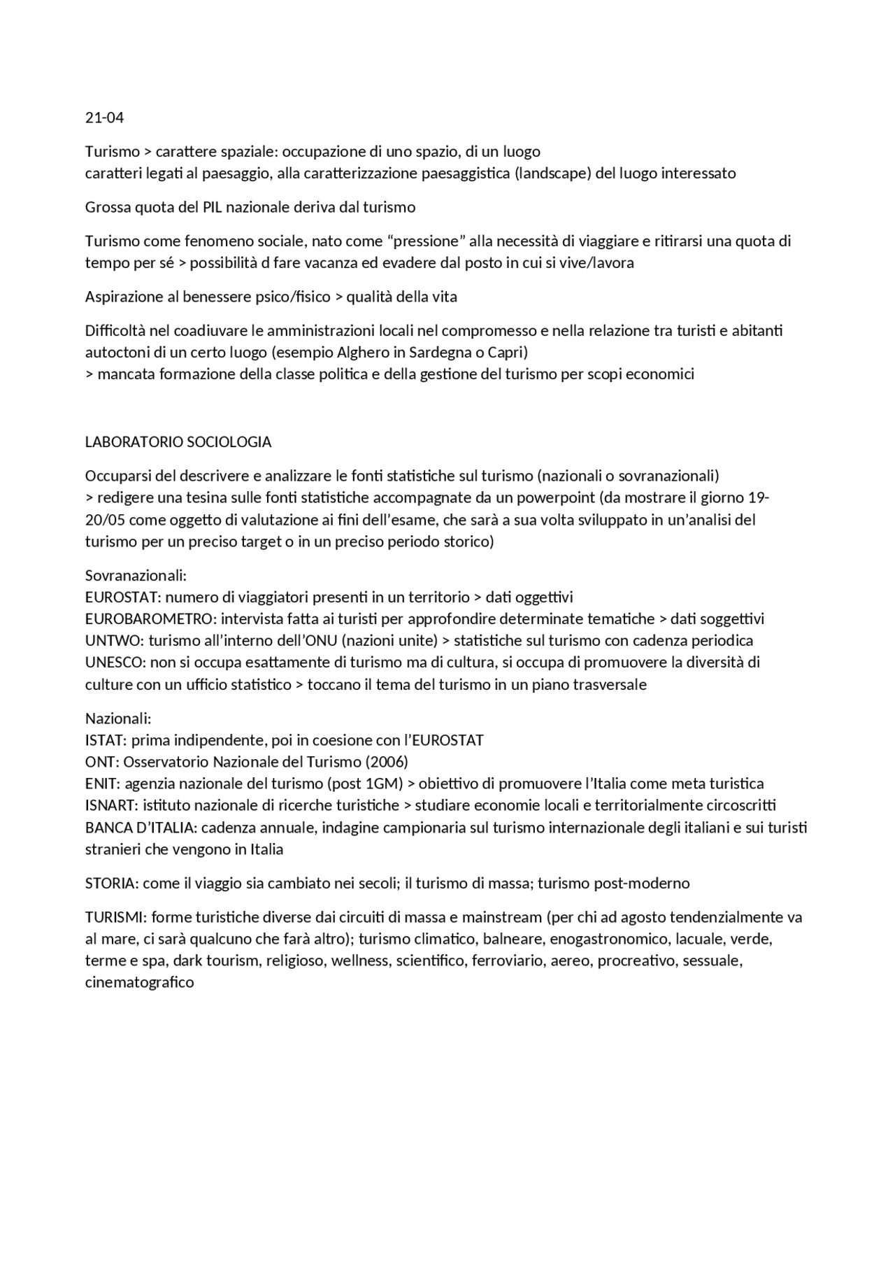Appunti Lezione Sociologiaworld Docsity
