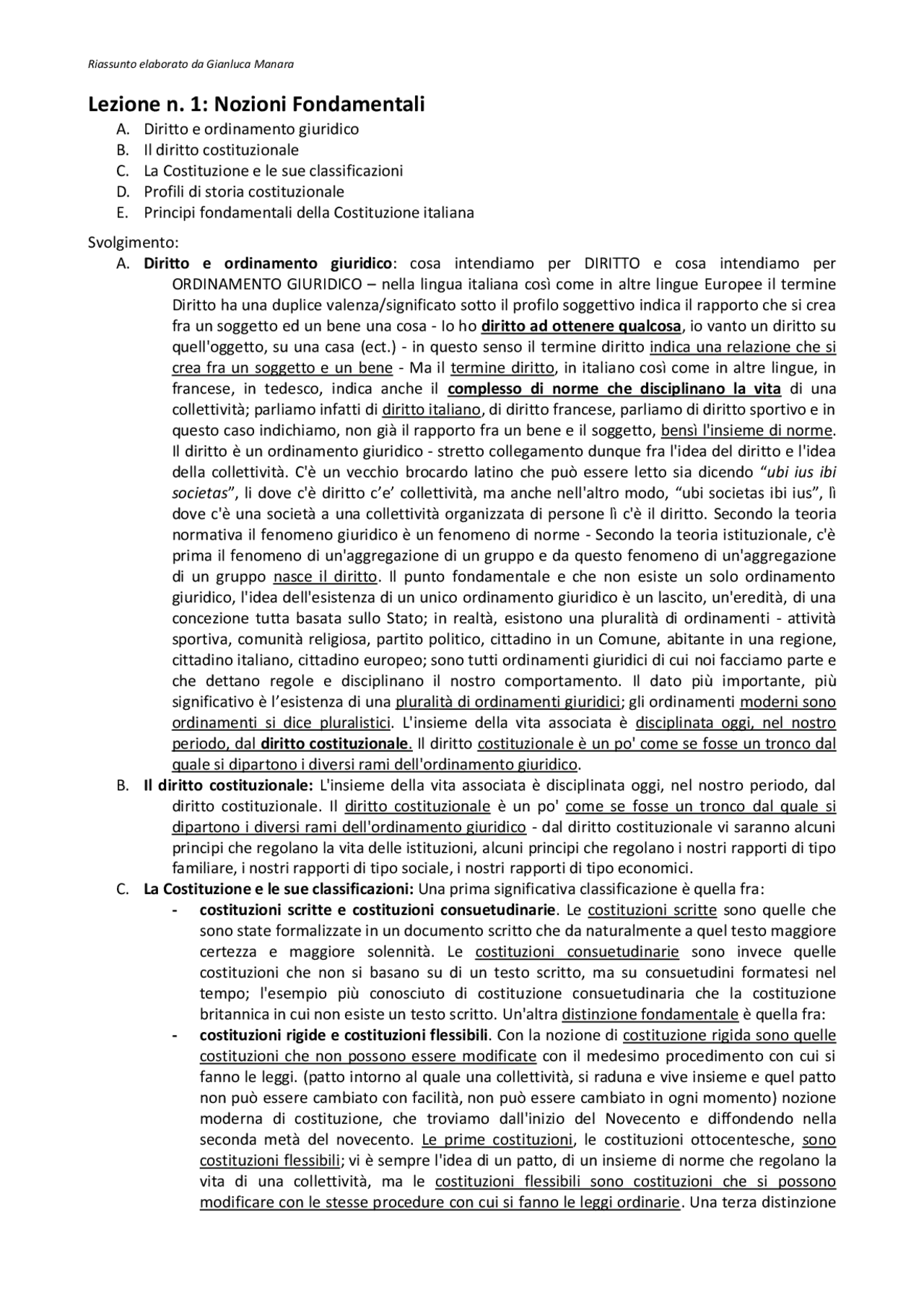 Nozioni Fondamentali Di Diritto Pubblico Docsity