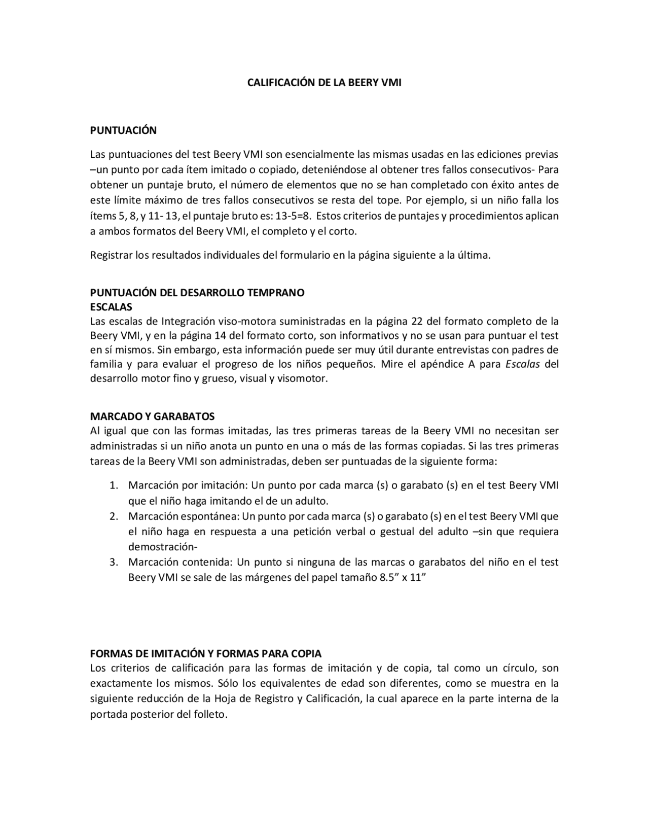 Vmi interpretación del test para interpretar | Apuntes de Terapia ...