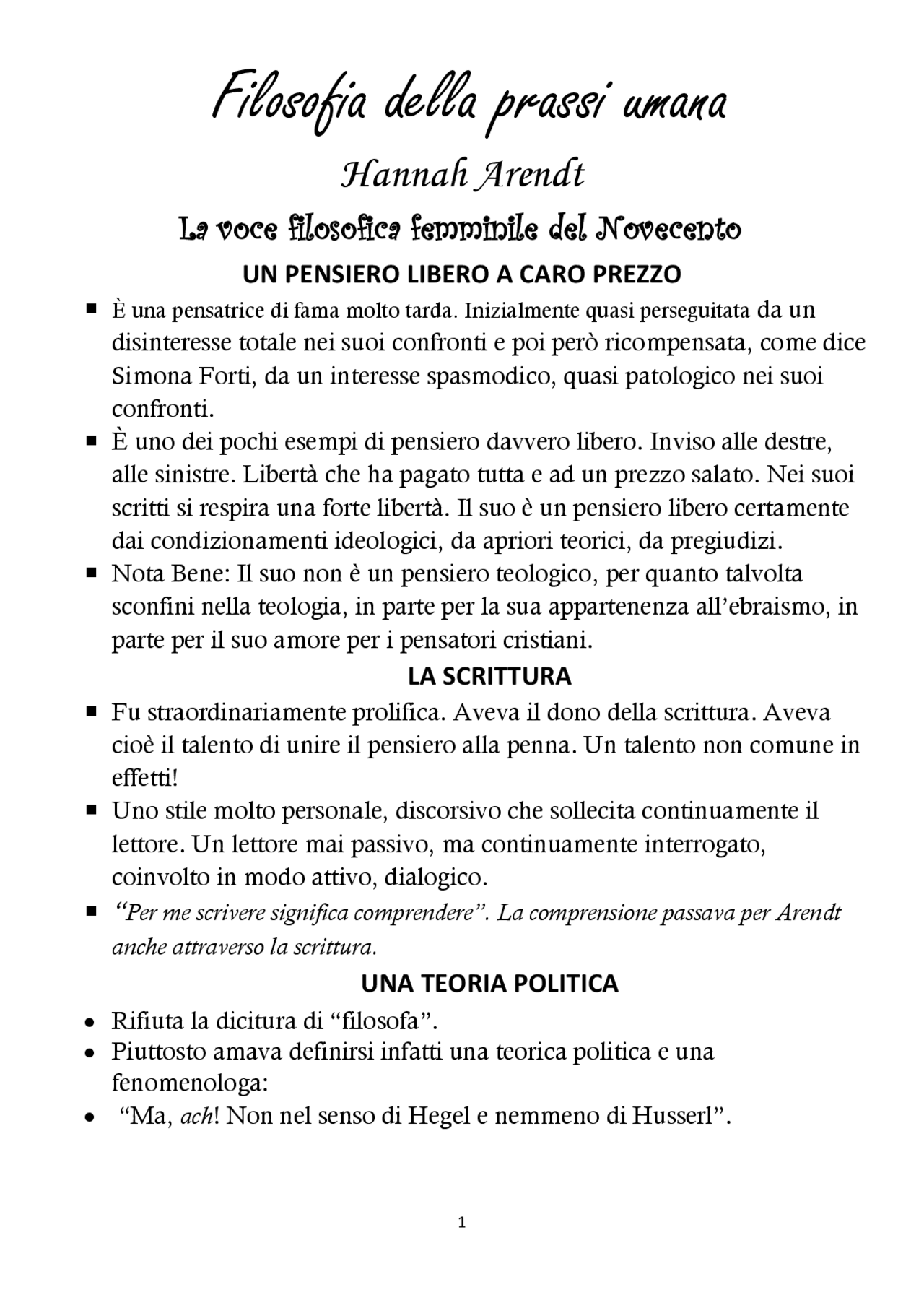 Filosofia Della Prassi Umana Docsity