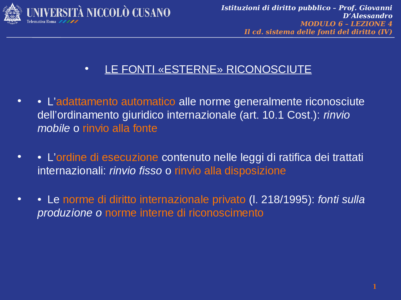 Slide Mod 6 Lez1234 Diritto Pubblico Docsity