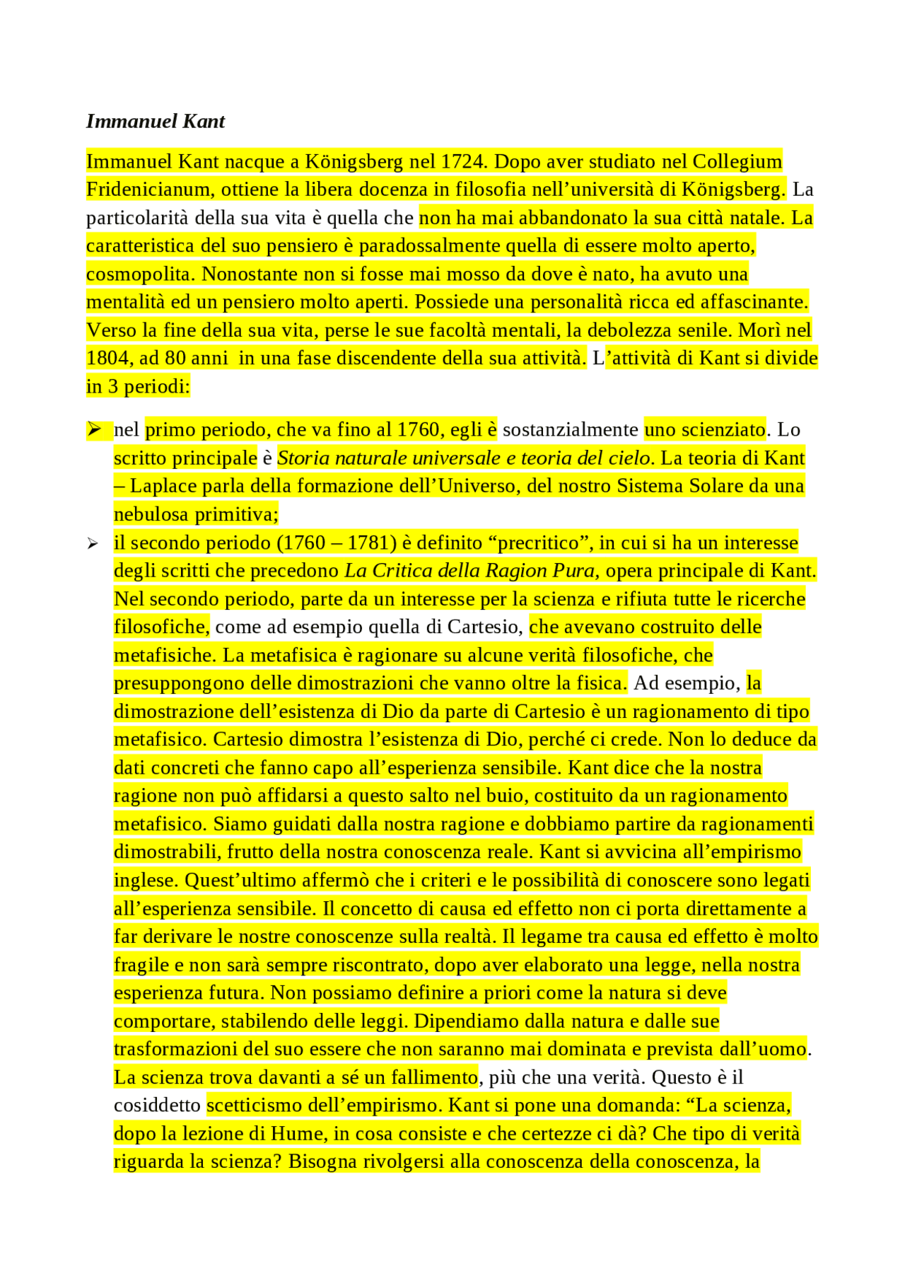 Il Filosofo Immanuel Kant Docsity