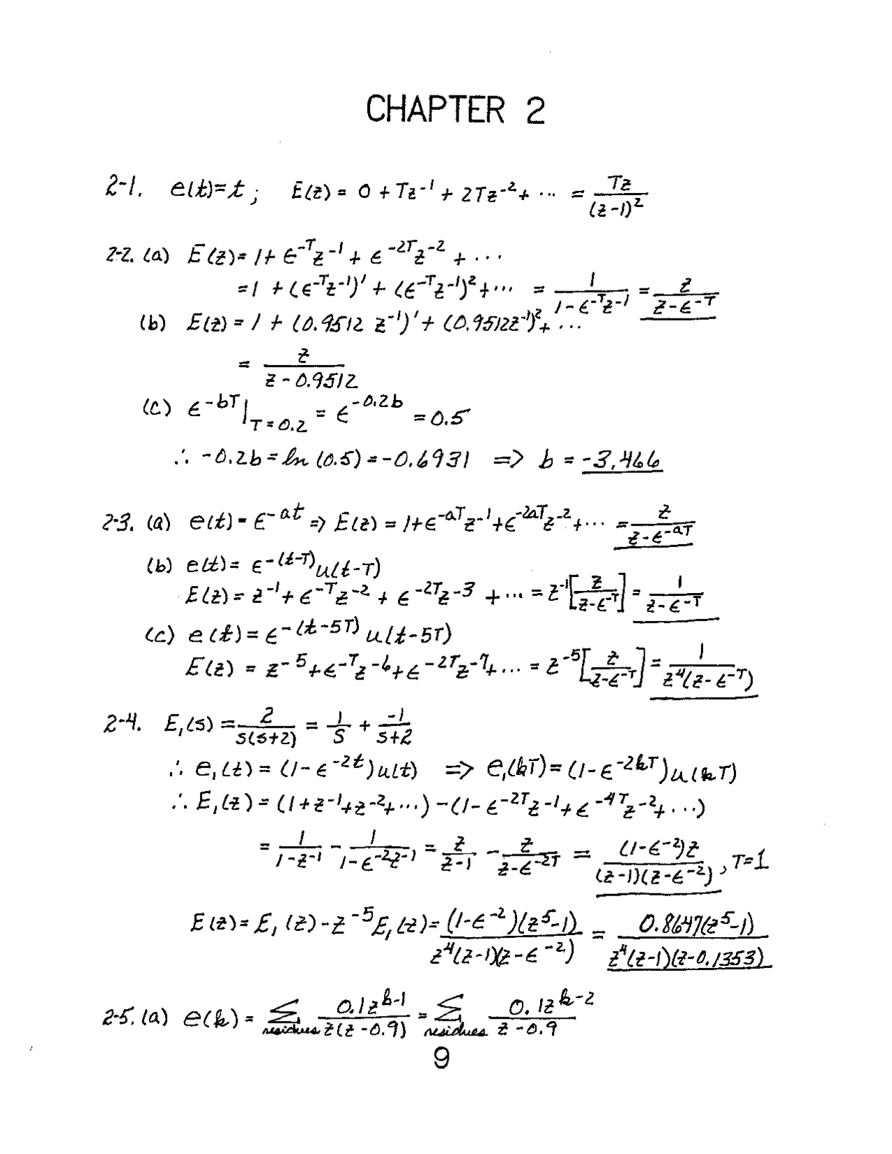 Digital Control Systems Analysis Docsity