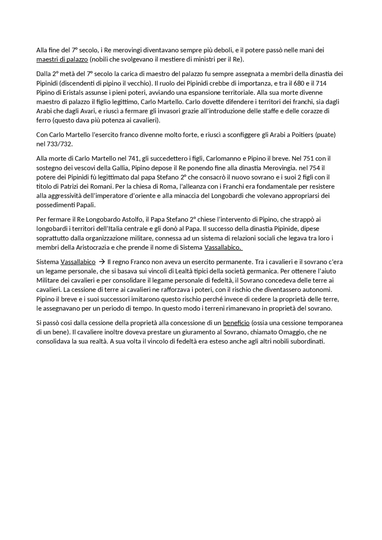 Pipini e la loro storia - Docsity