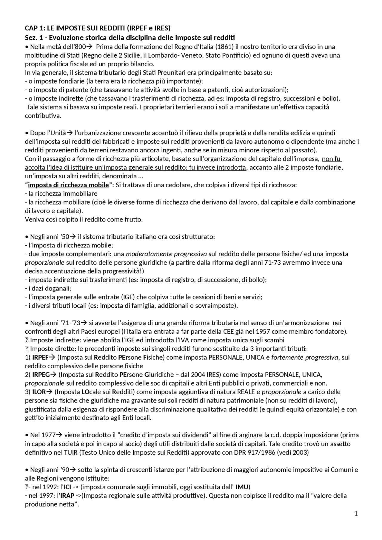 Irpef Ires Redditi Docsity