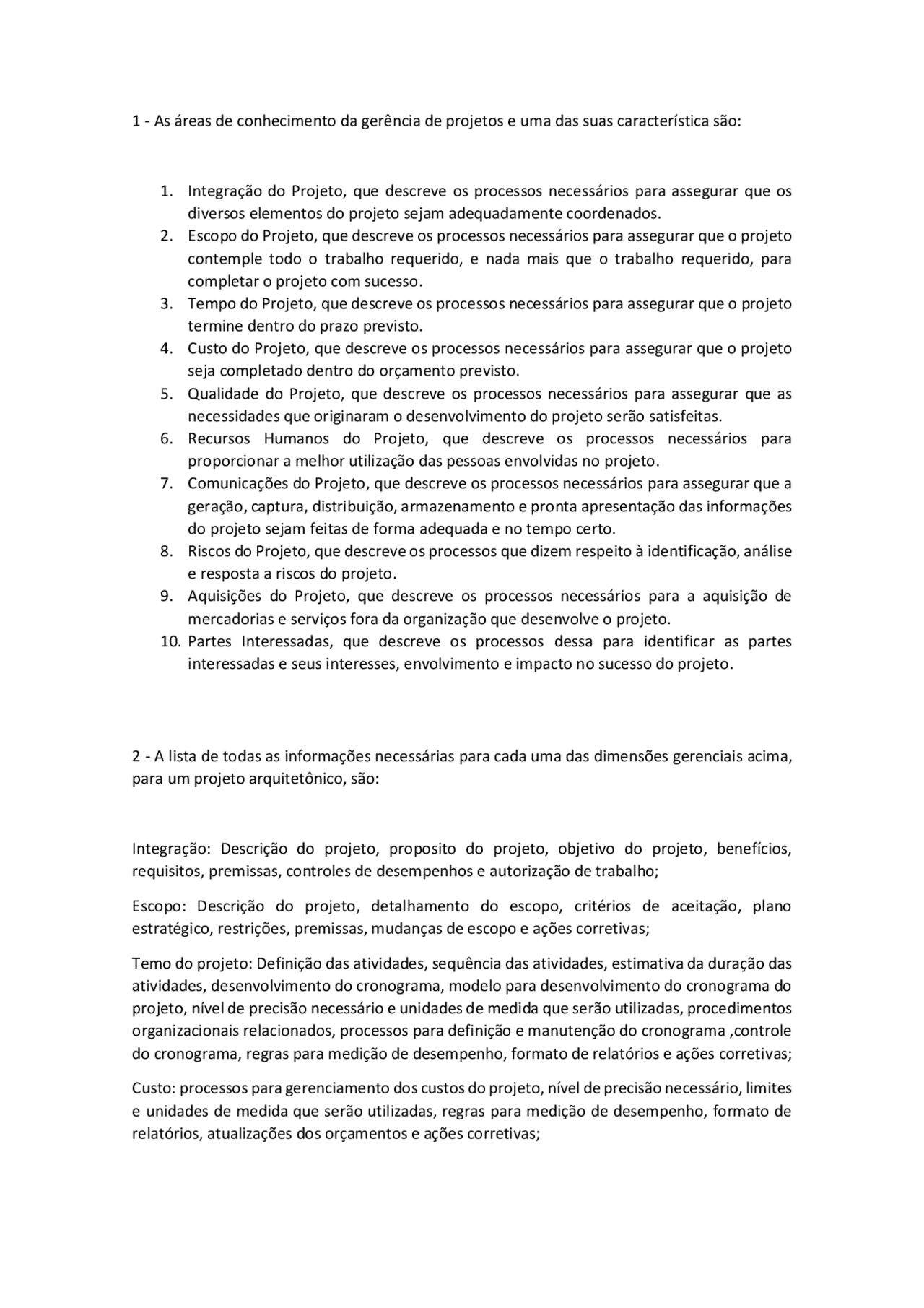 Avaliação 3 Em Gestão De Projetos Docsity