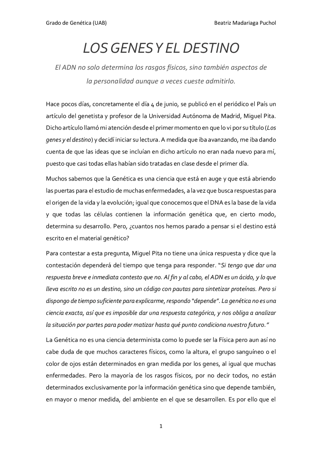 Temas Mutaciones Geneticas Docsity