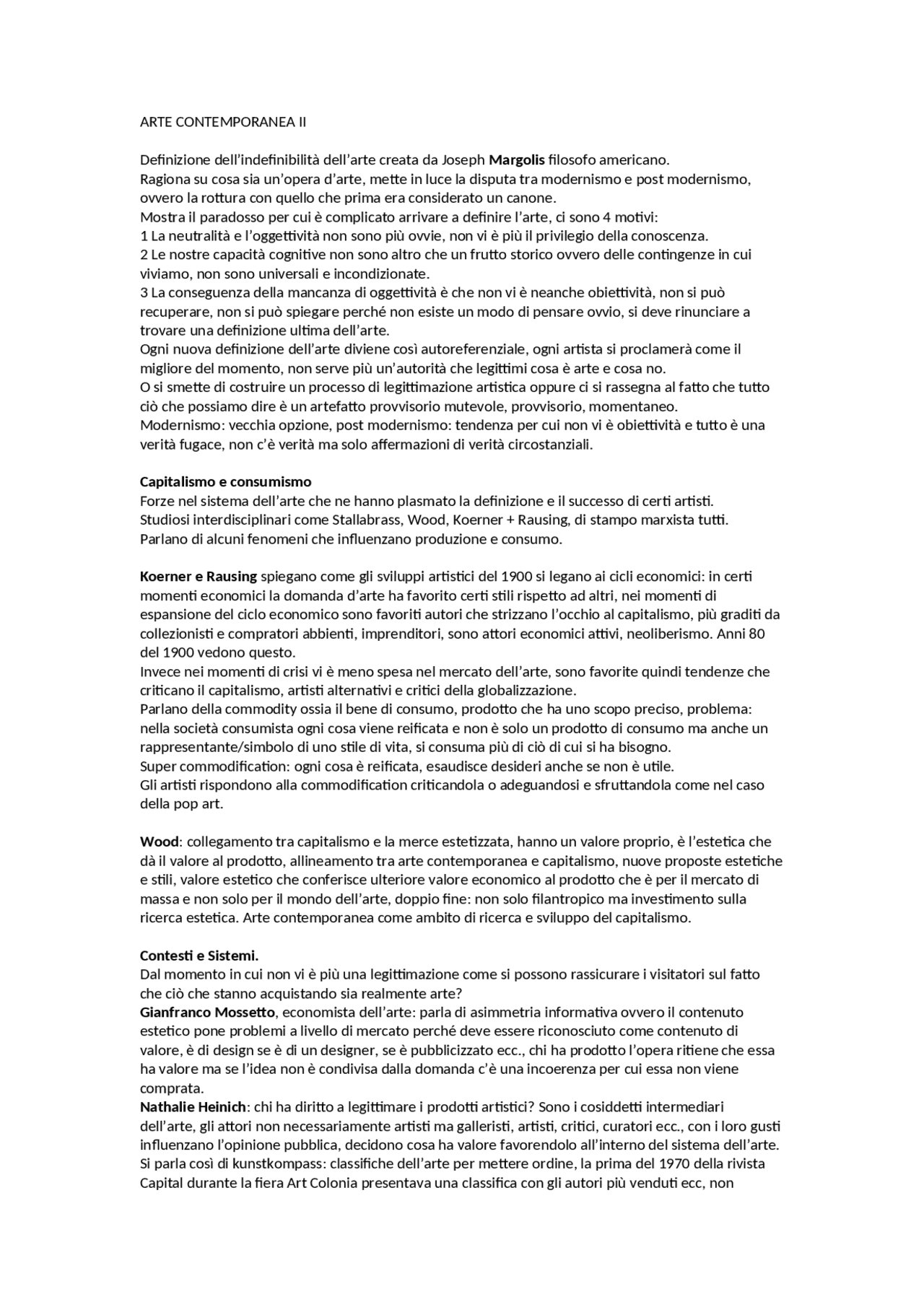 Appunti Arte Contemporanea Ll Mantoan Unive Docsity