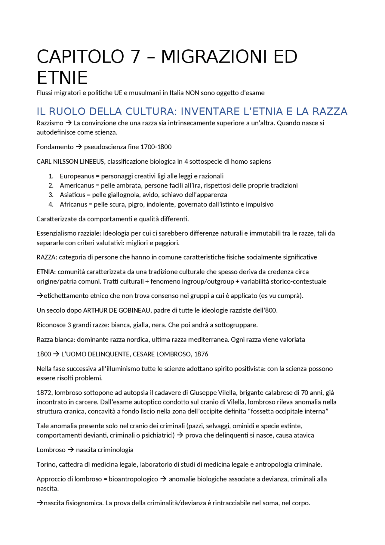 Sociologia Generale Capitolo 7 Scienze E Tecniche Psicologiche Docsity