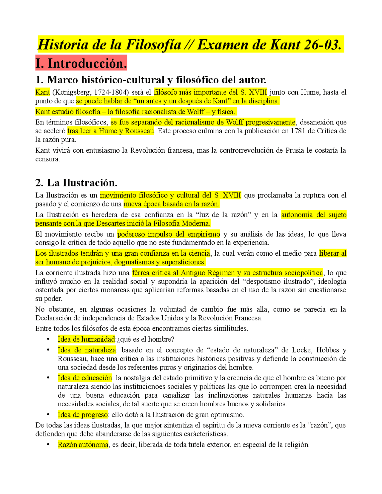 Filosofía Kant 2oBach - Docsity