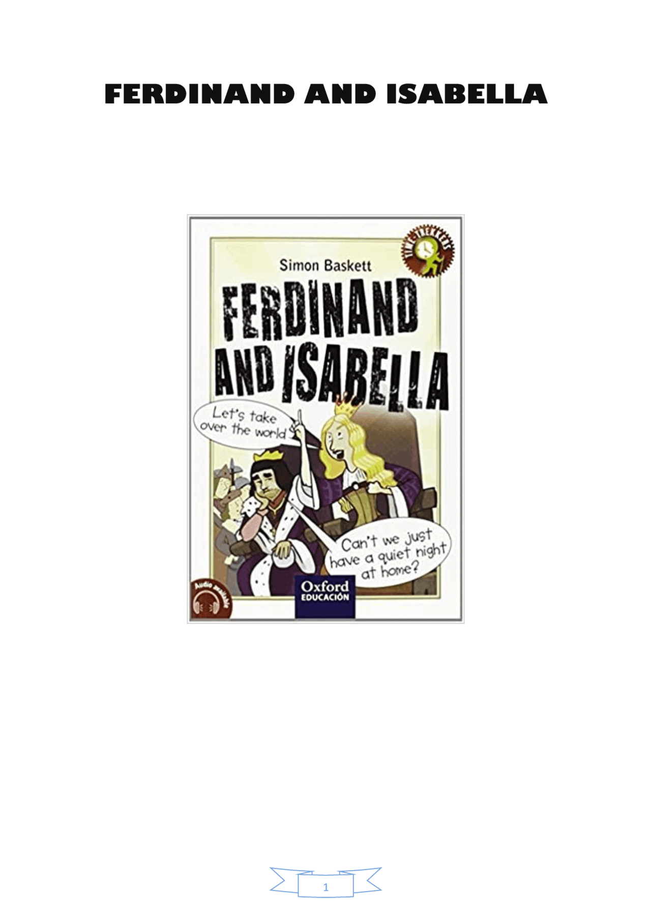 Ferdinand and isabella libro ingles - Docsity