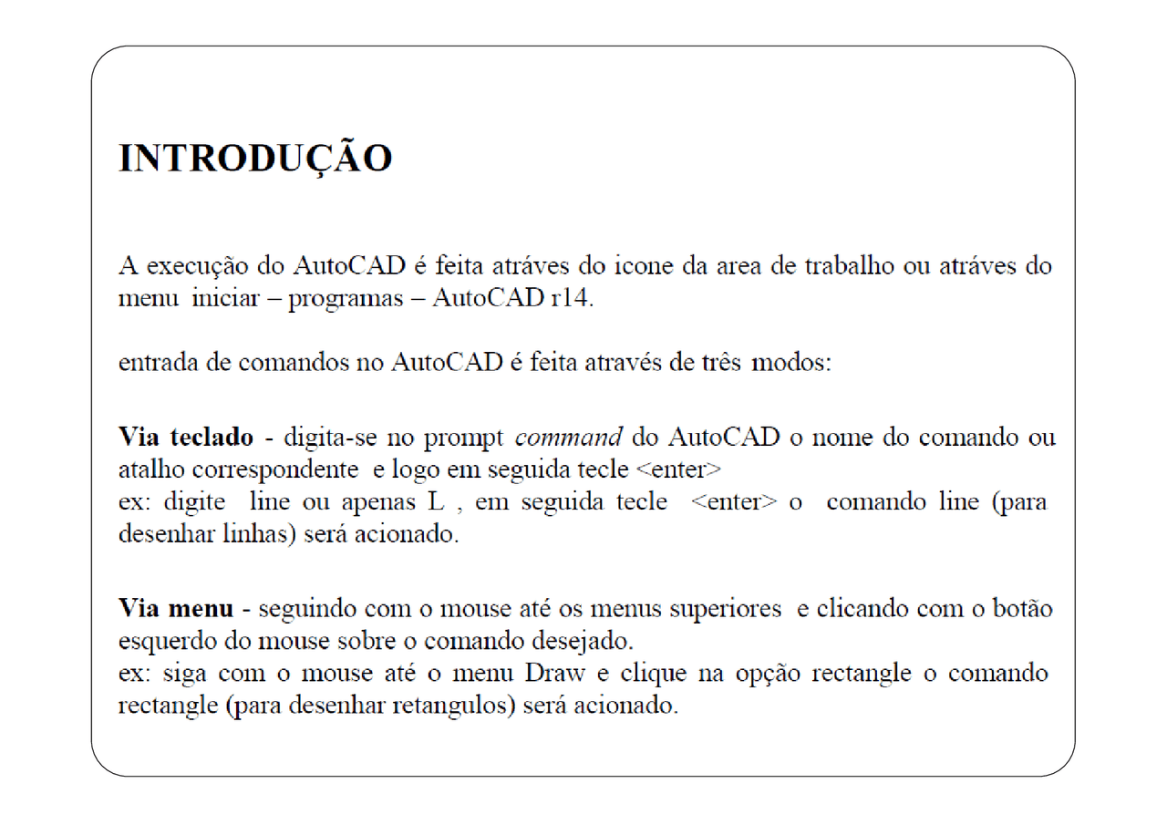 Apostila De Comandos Autocad Docsity