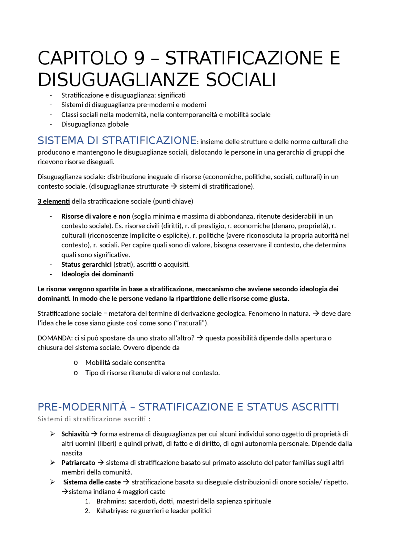 Sociologia Generale Capitolo 9 Scienze E Tecniche Psicologiche Docsity
