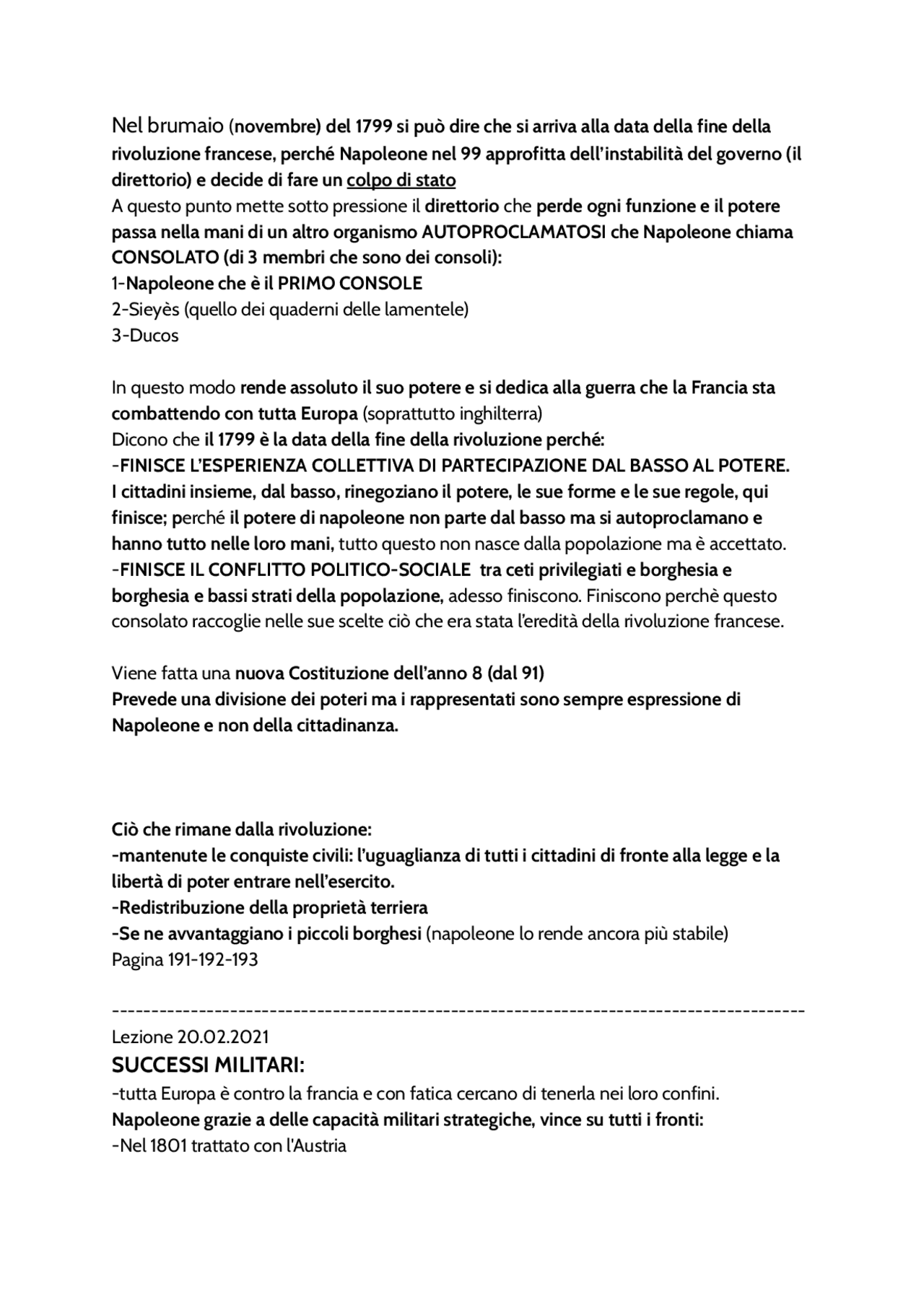 Storia Da Napoleone Ai Moti Rivoluzionari Docsity