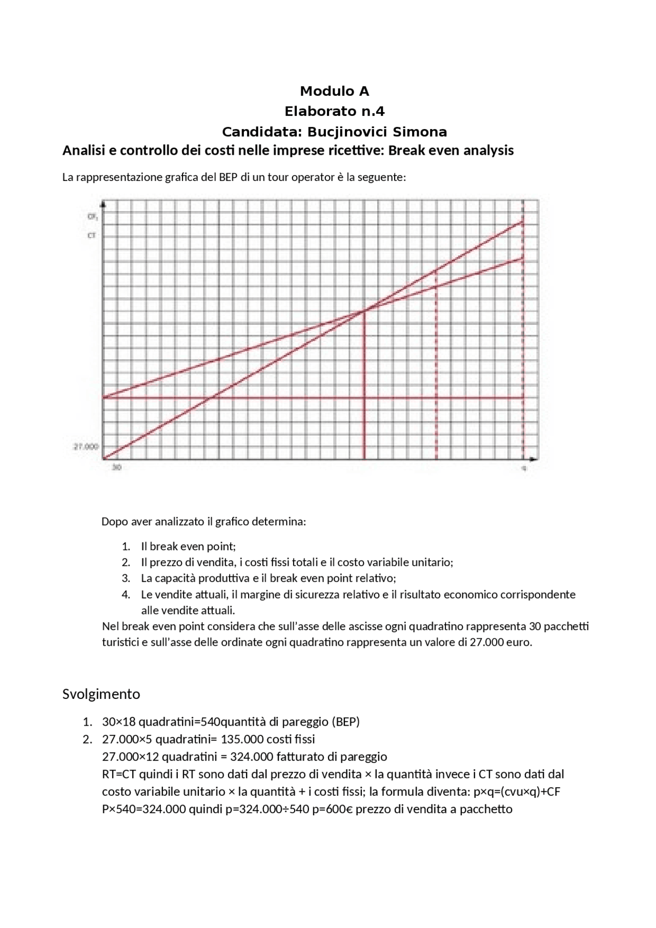 Break And Point Economia Docsity
