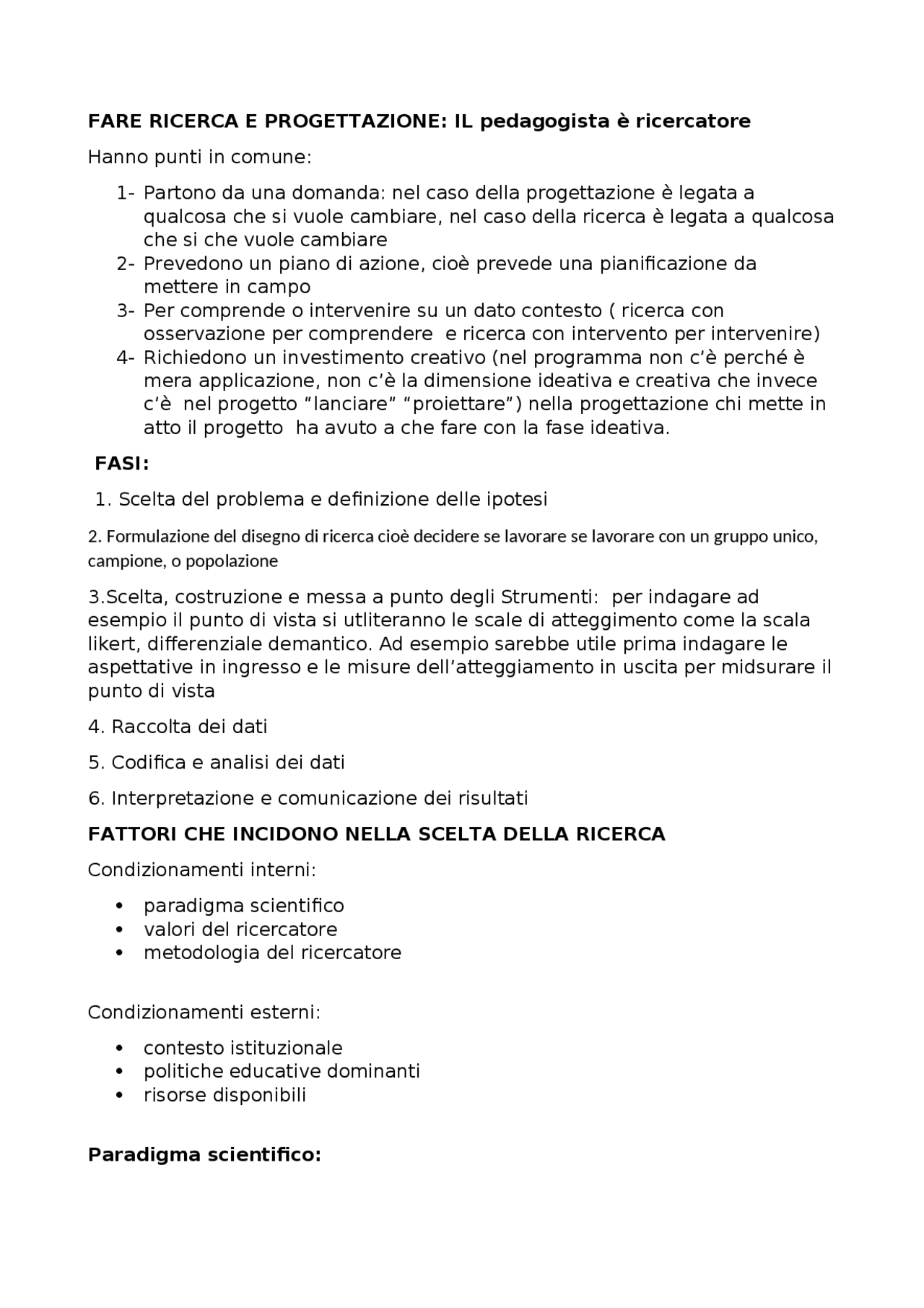 Progettazione Educativa Docsity