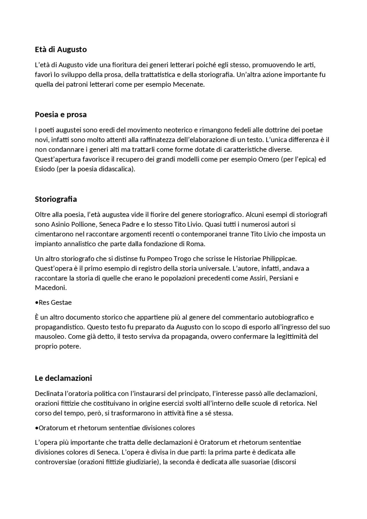 Età Augustea Letteraria Docsity