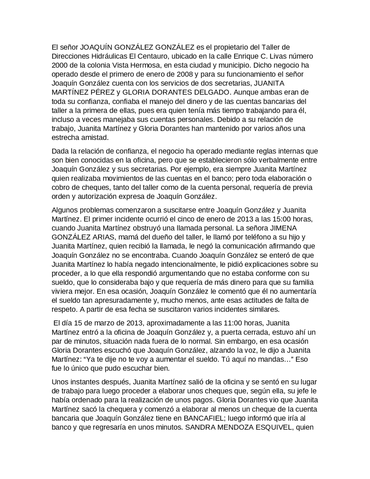 Caso Practico Derecho Penal Docsity