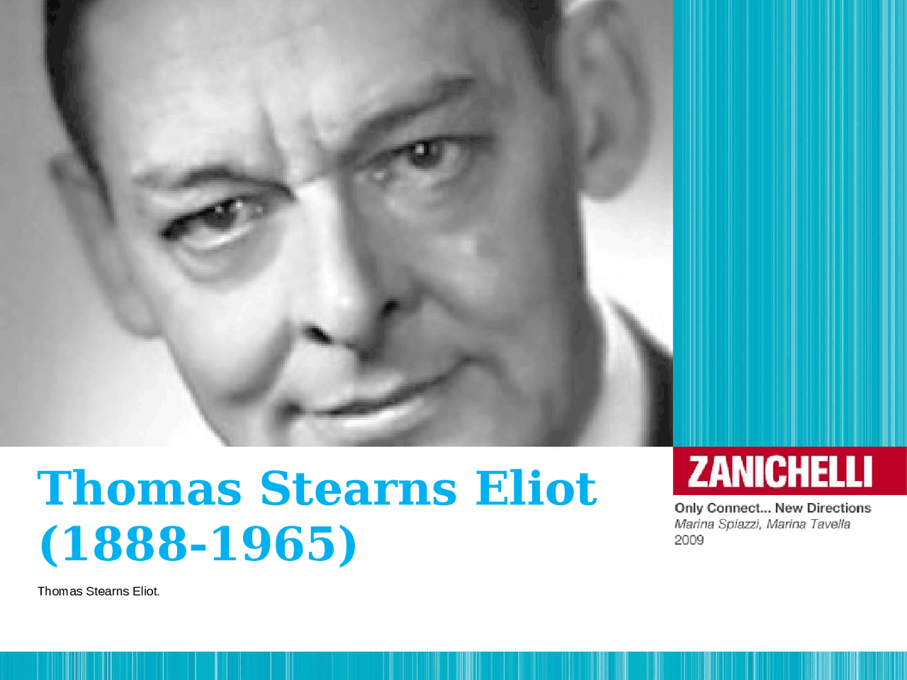 Thomas eliot and his style , life and literature - Docsity