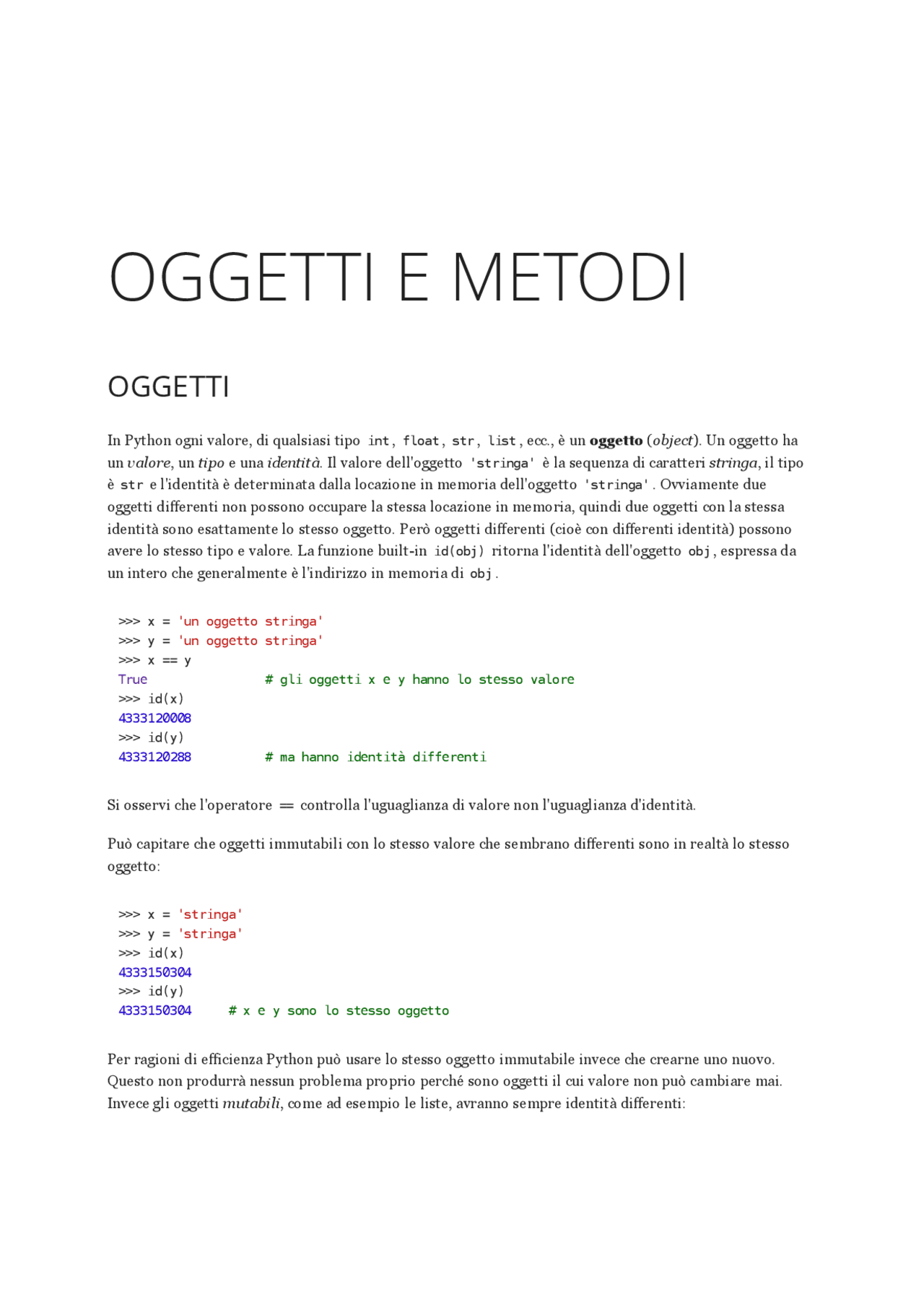 Introduzione A Python Docsity
