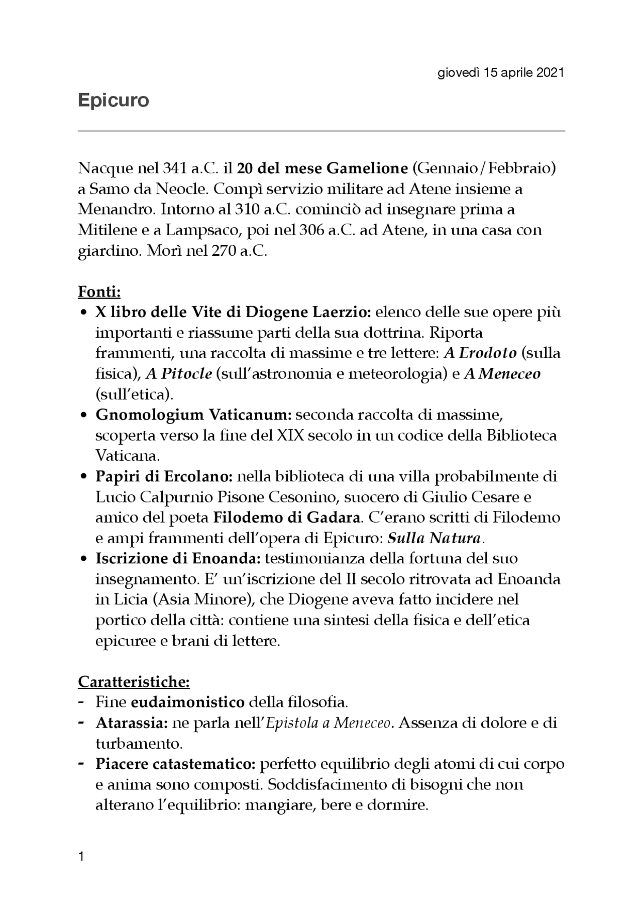 Appunti Greco Per Compito In Classe Docsity