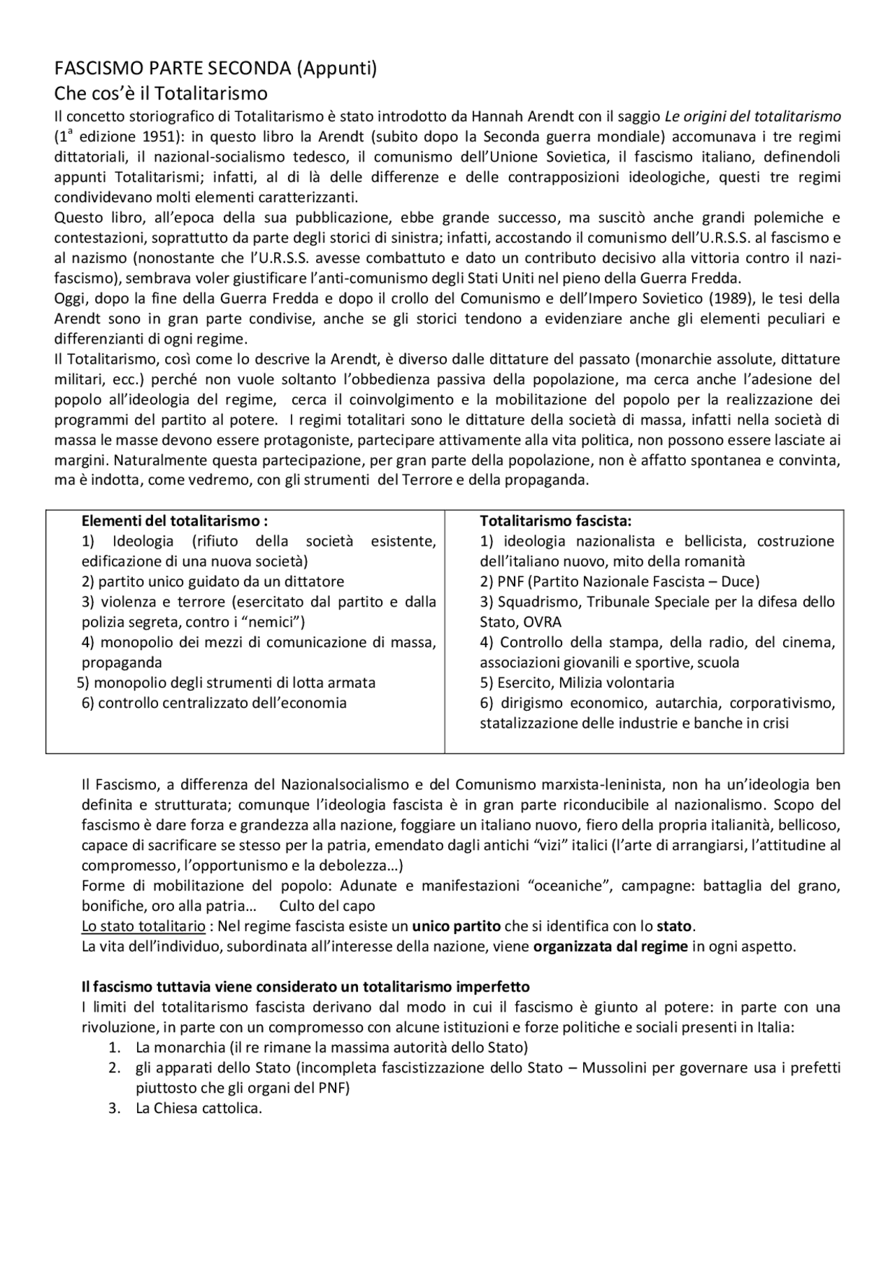 Powerpoint Sul Fascismo Docsity