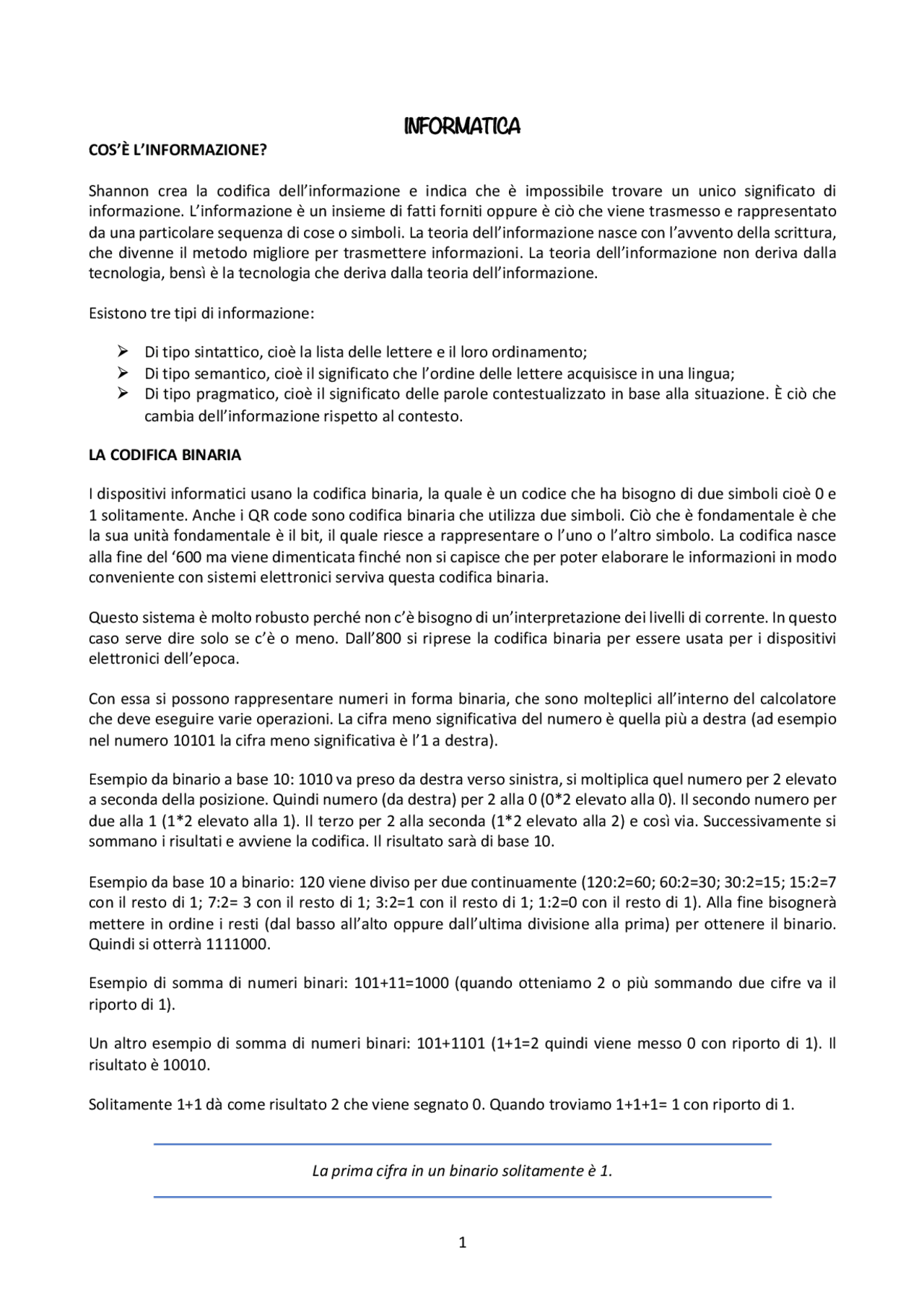 Appunti Informatica Prof Caputo Univr Appunti Di Fondamenti Di