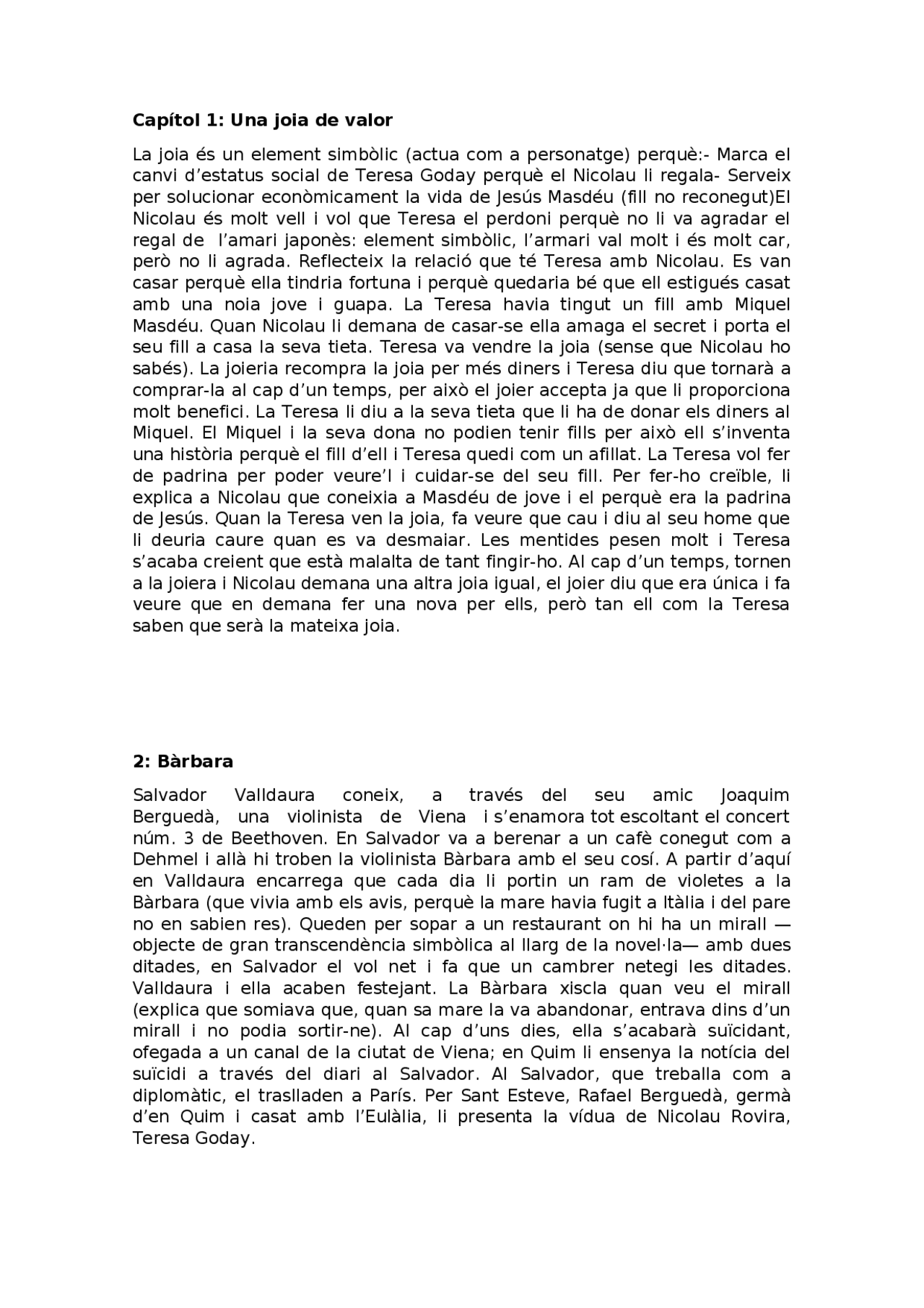 Resum Mirall Trencat Docsity