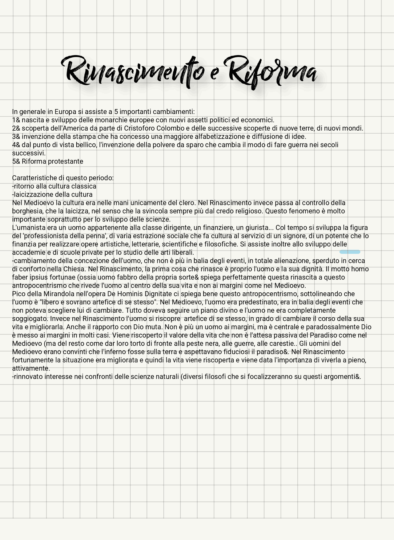 Rinascimento E Riforma Docsity