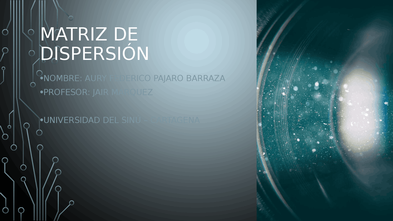 Matriz de dispersion - Docsity
