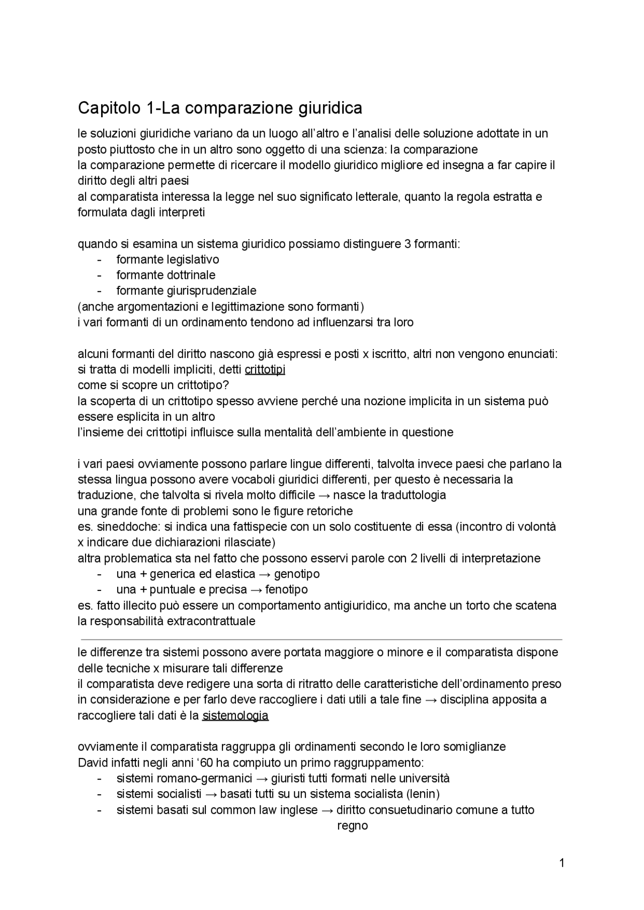 Riassunti Di Sistemi Giuridici Comparati Docsity