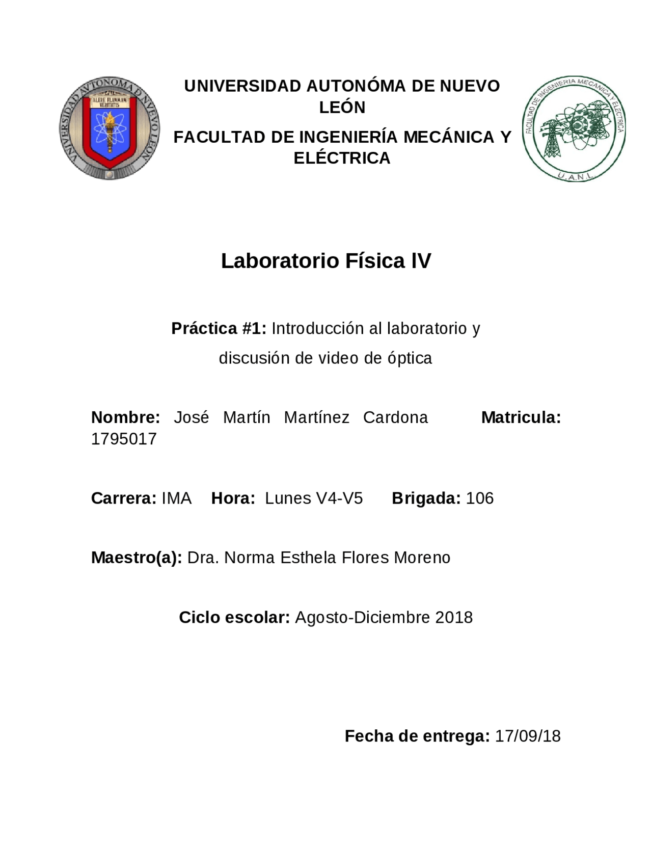 Practica 1 Labfisica 4 Docsity