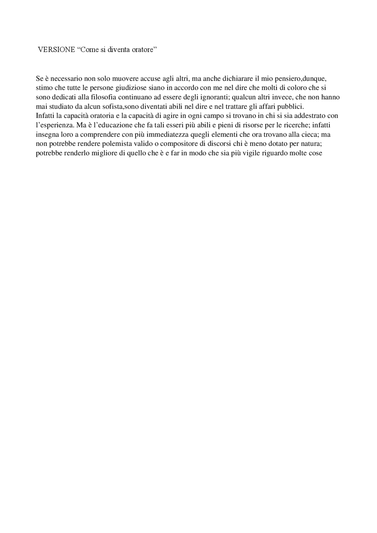 Versione Greco Isocrate Docsity