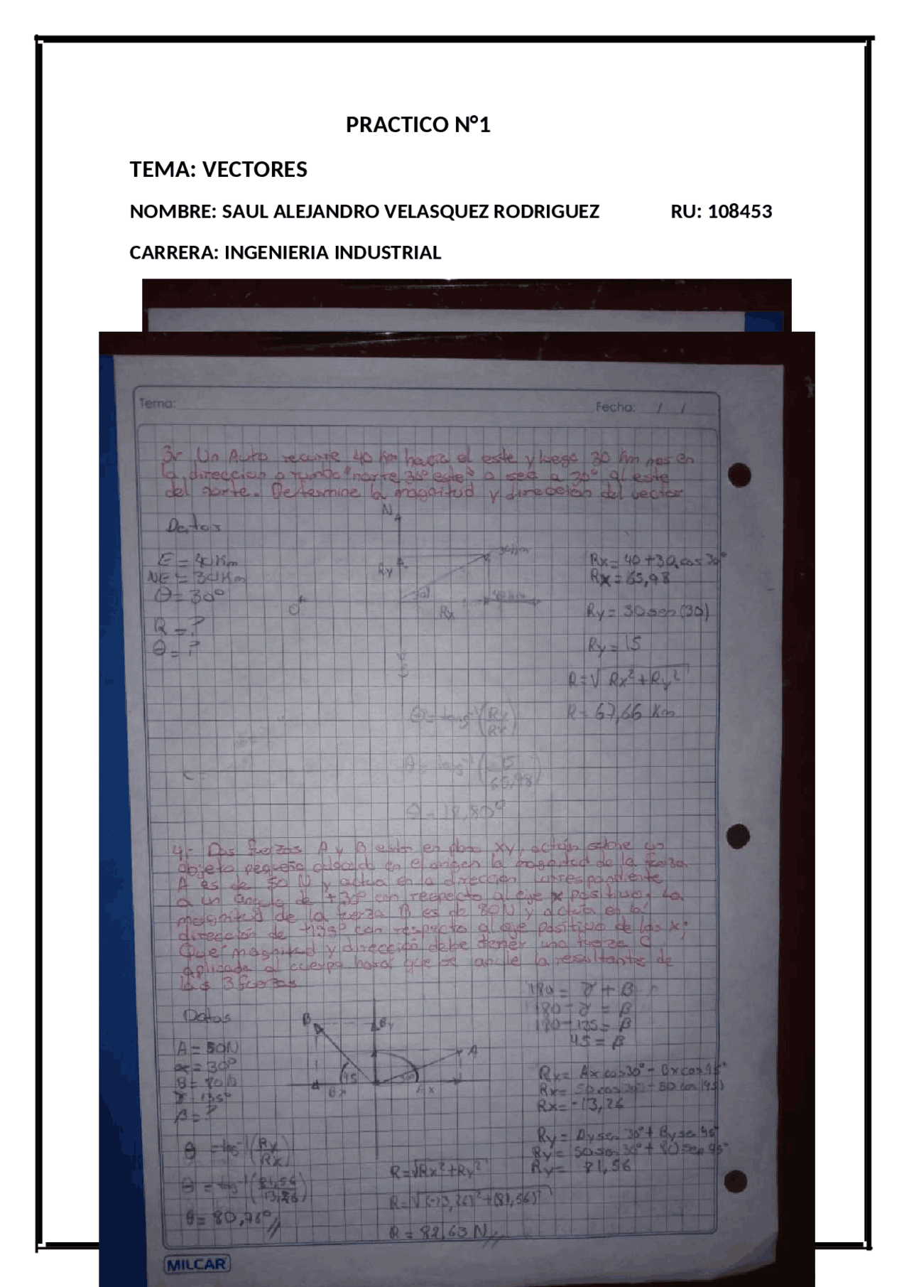 Practico Vectores Fisica - Docsity