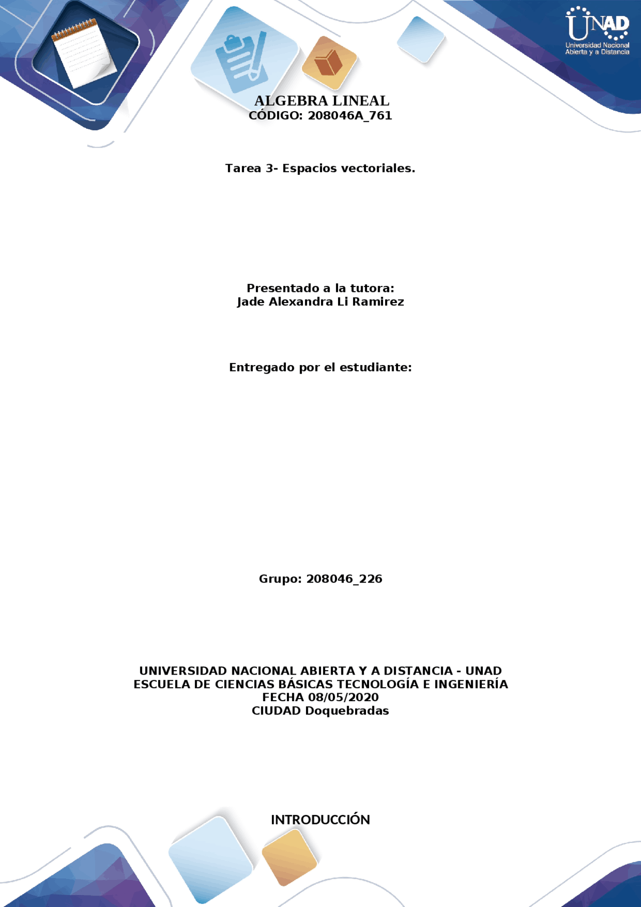 Algebra Lineal Tarea 3 Espacios Vectoriales Ejercicios De Álgebra