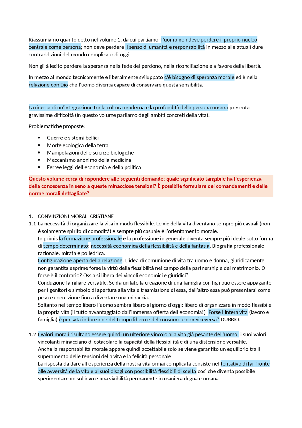 Etica Cristiana nella società moderna - Romelt - esame di teologia 3 ...