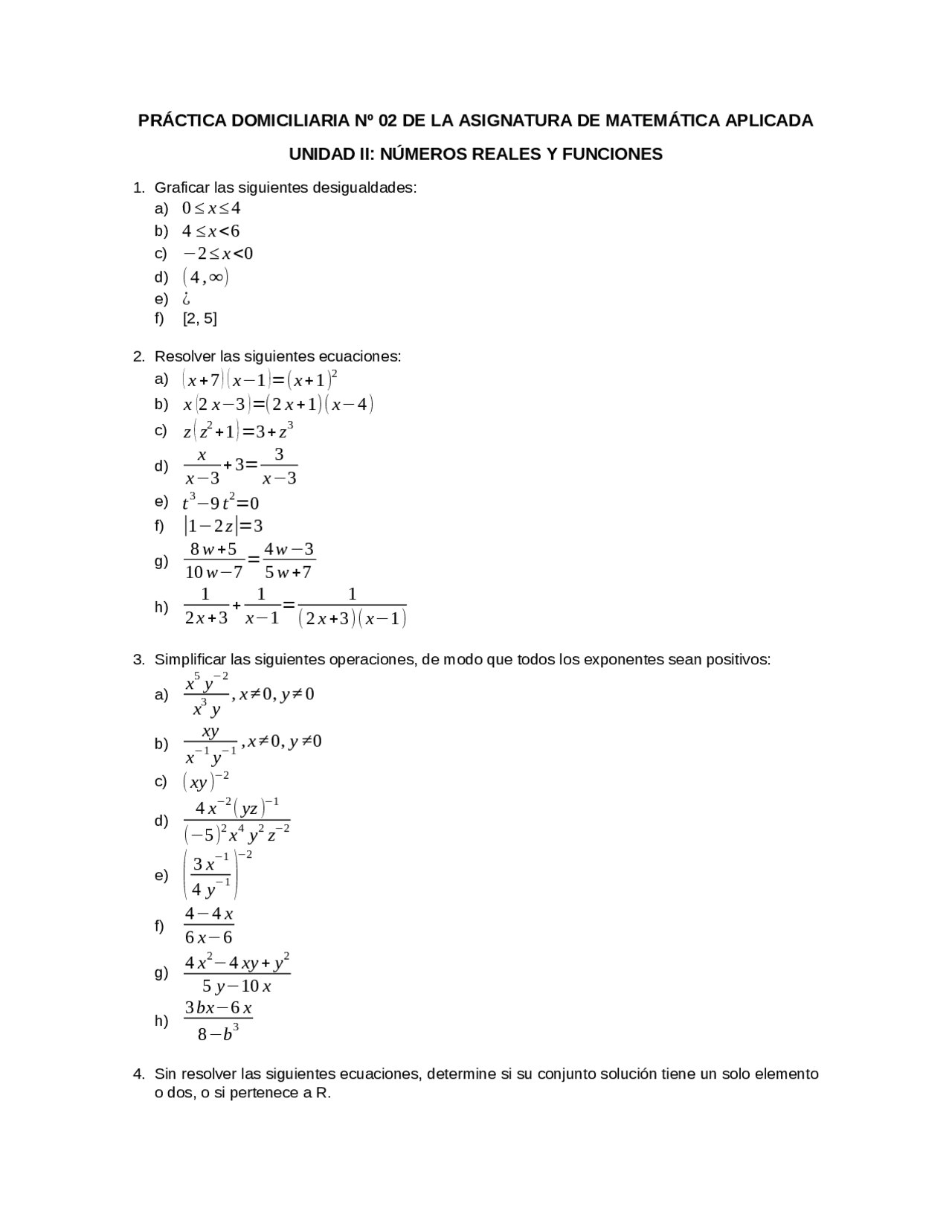 Matematica Aplicada Docsity