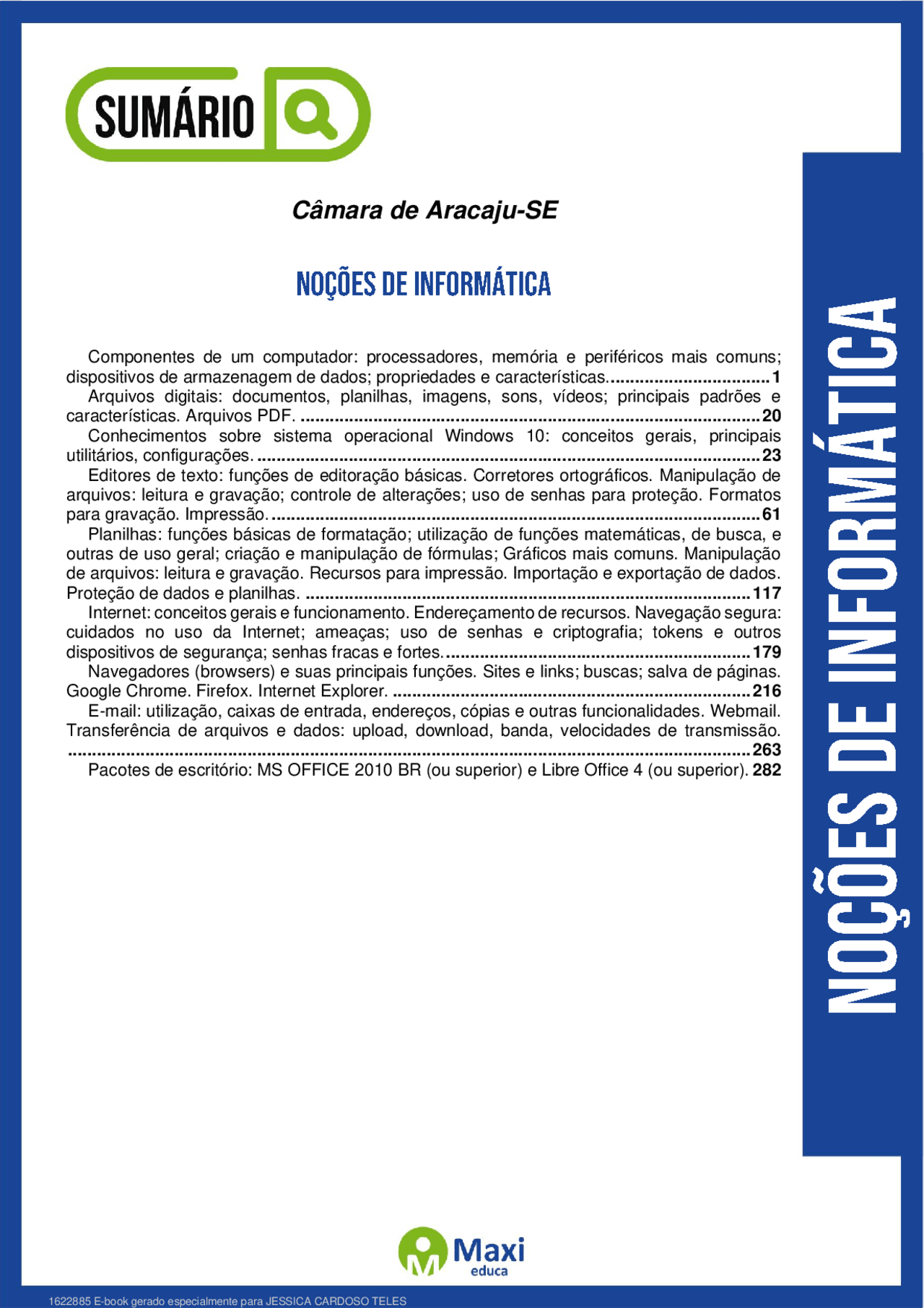 Nocoes_de_Informatica | Notas de estudo Informática | Docsity