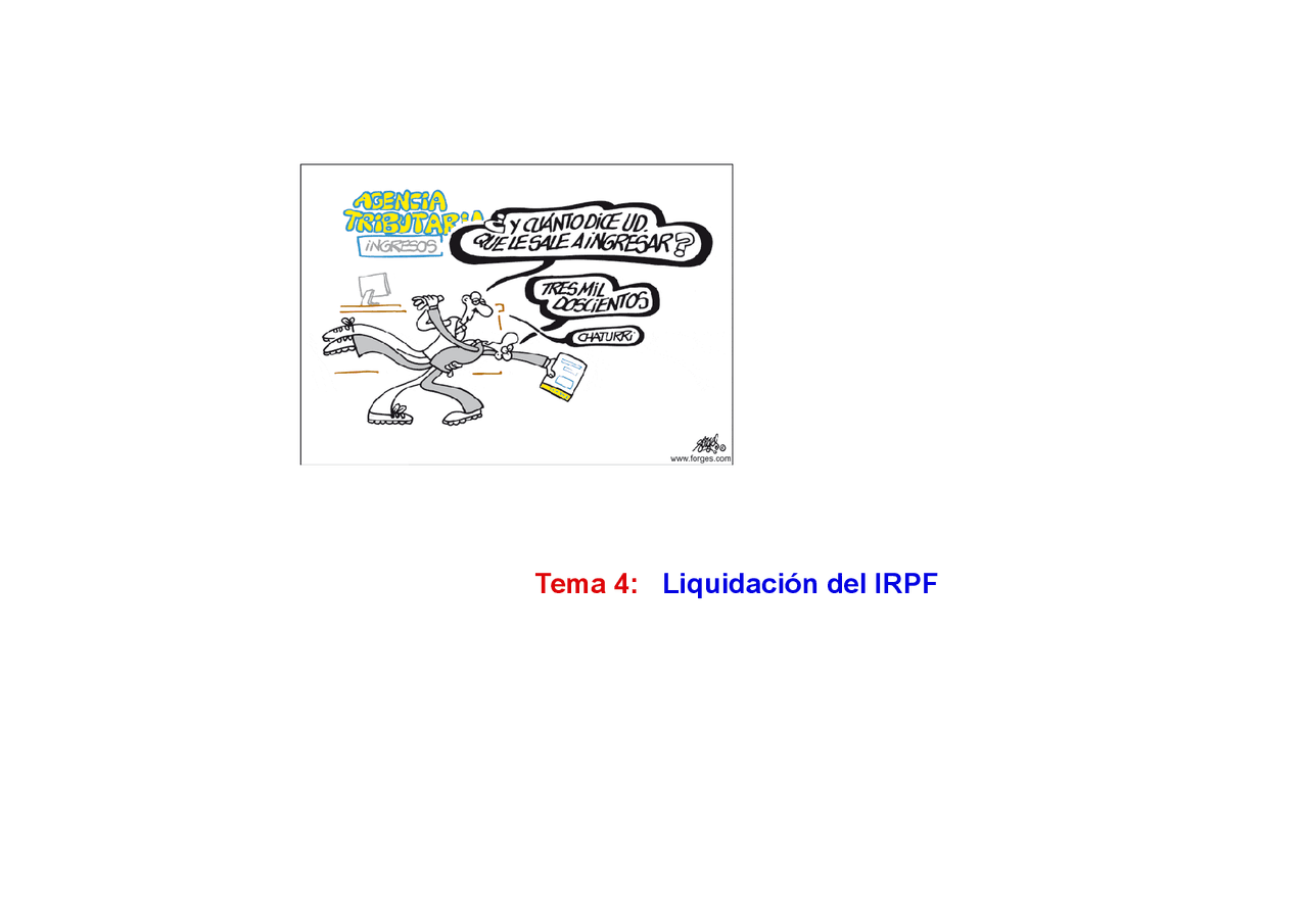 Liquidación Irpf Tema 4 Docsity