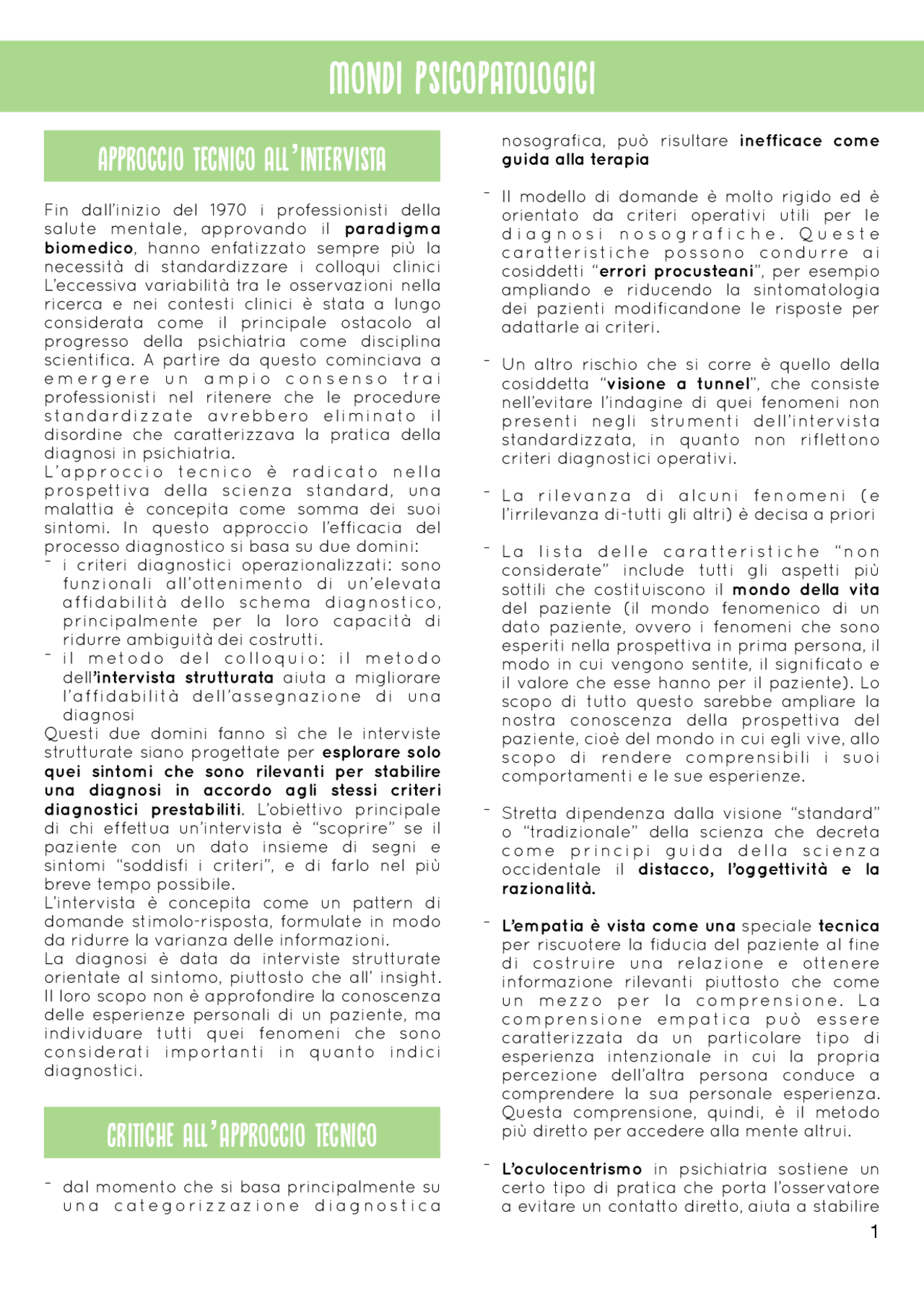 Riassunto Mondi Psicopatologici G Stanghellini Mmancini Docsity