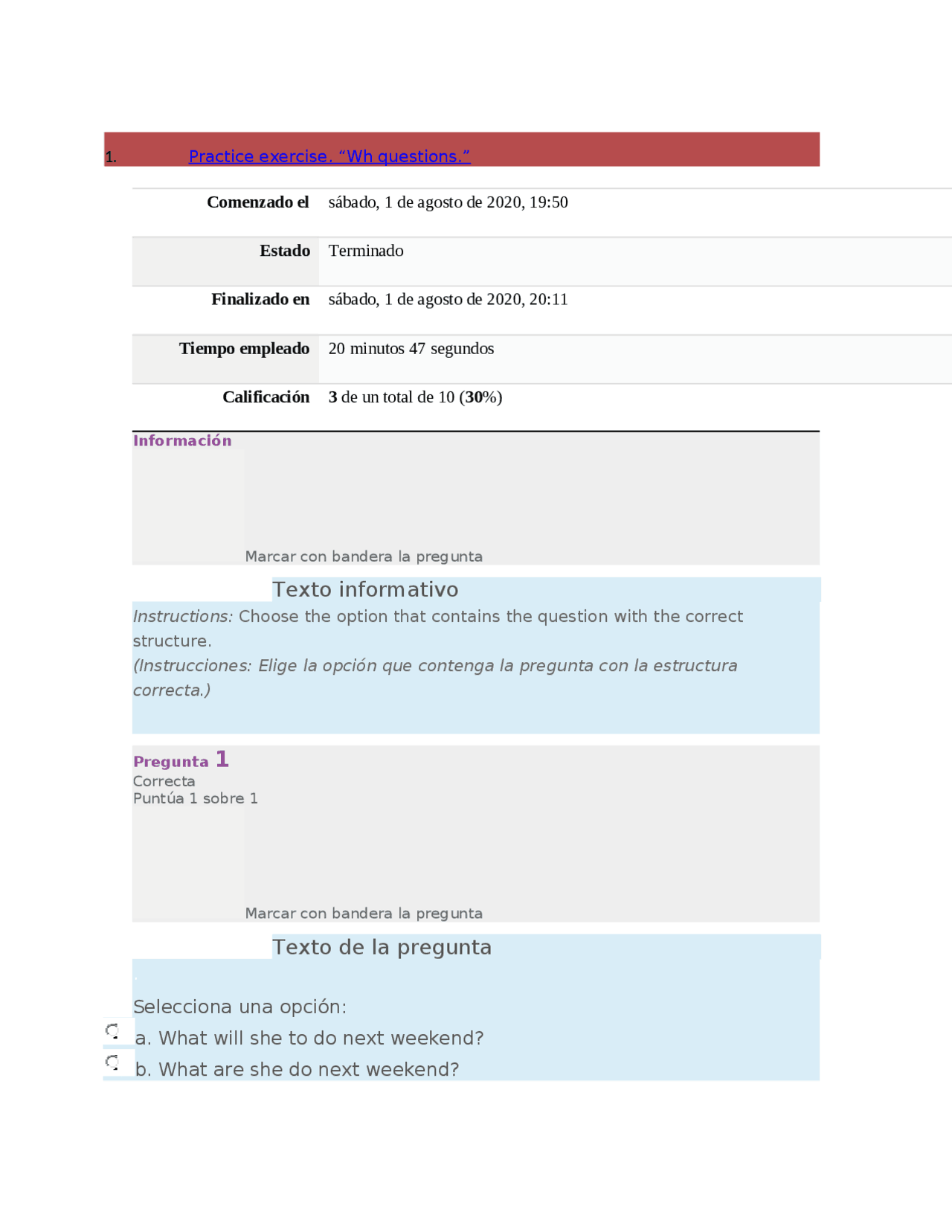 1. Practica ejercicios. "Tiempo en el futuro" - Docsity