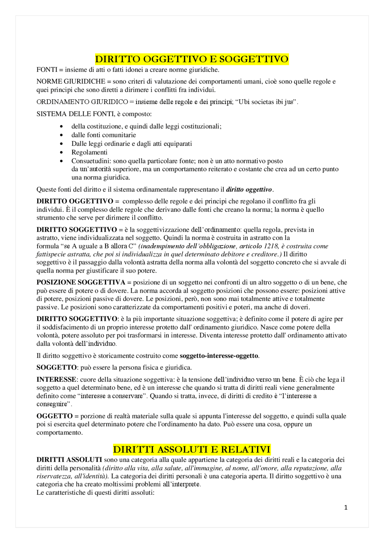 Diritto Privato Mod B 20202021 Unimib Prof Migliaccio Unimib Docsity