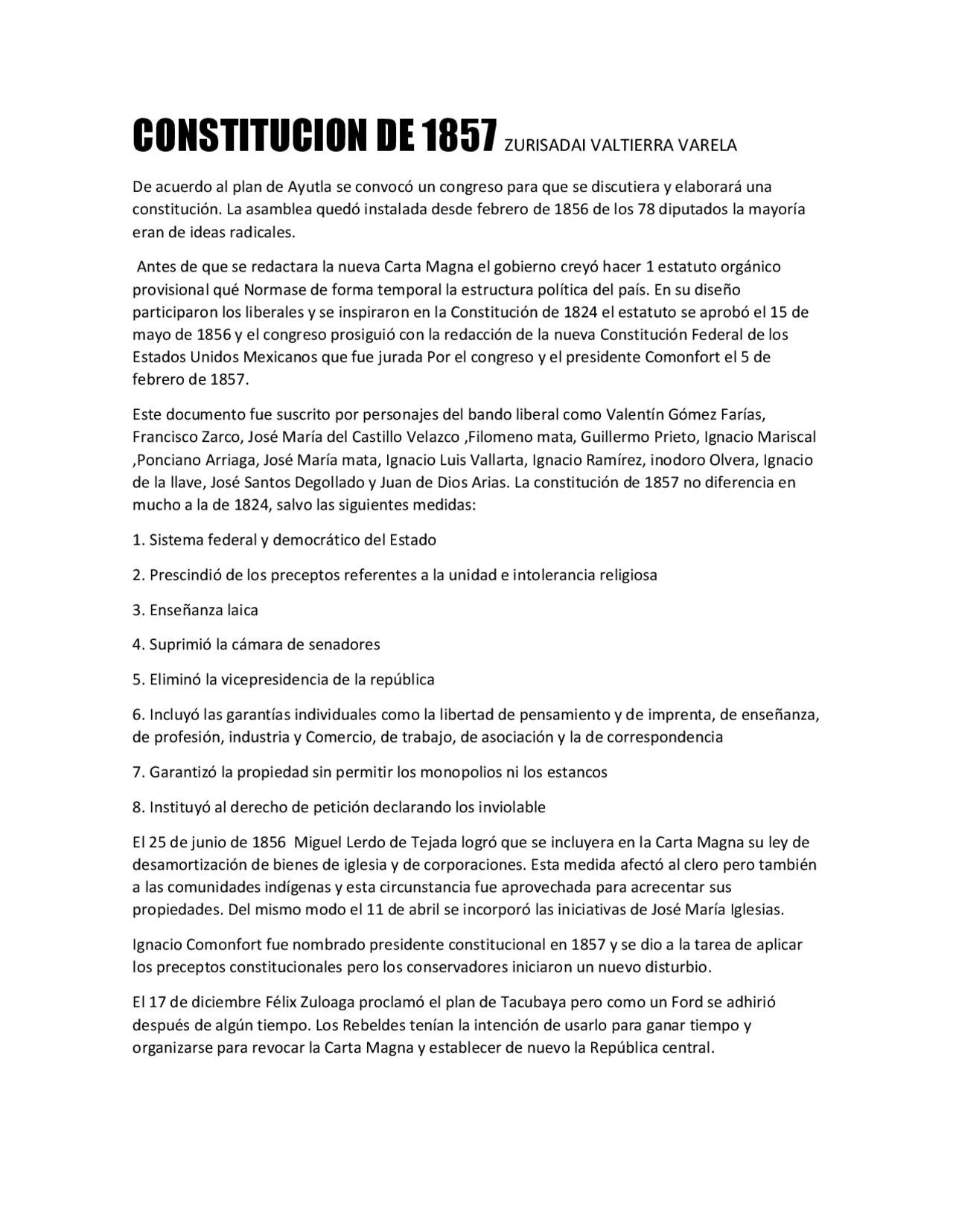 La Constitucion De 1857 - Docsity