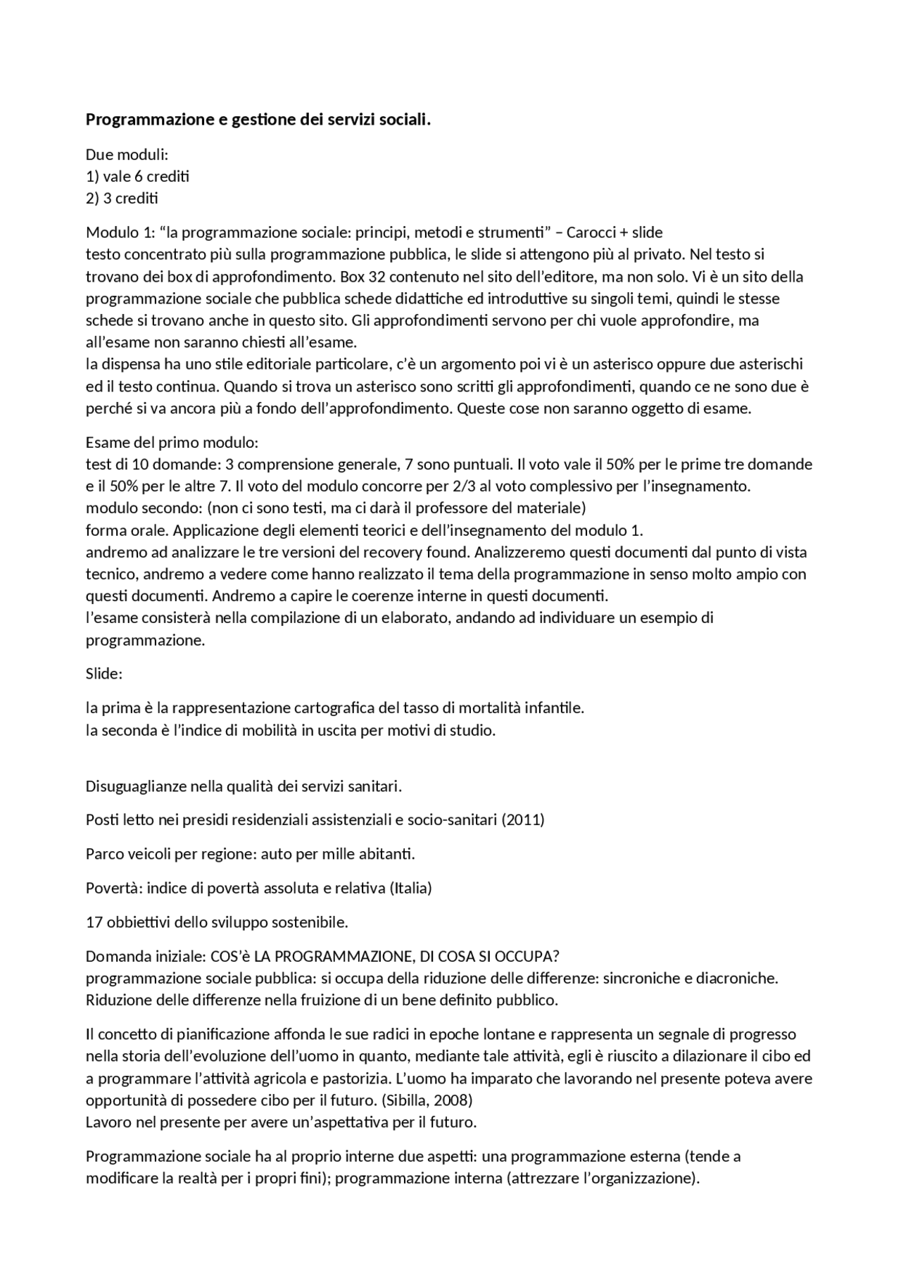 Programmazione E Gestione Docsity