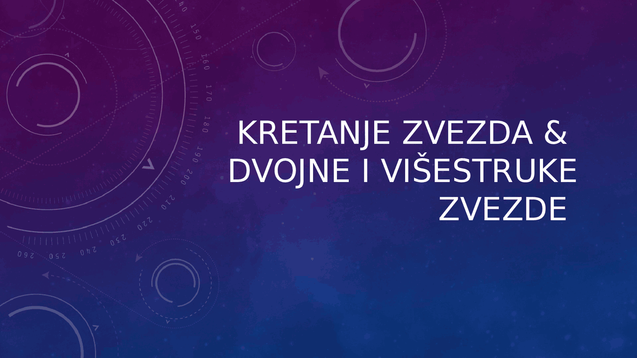 Kretanje zvezda i dvojne i višestruke zvezde | Slajdovi' predlog Fizika - Docsity