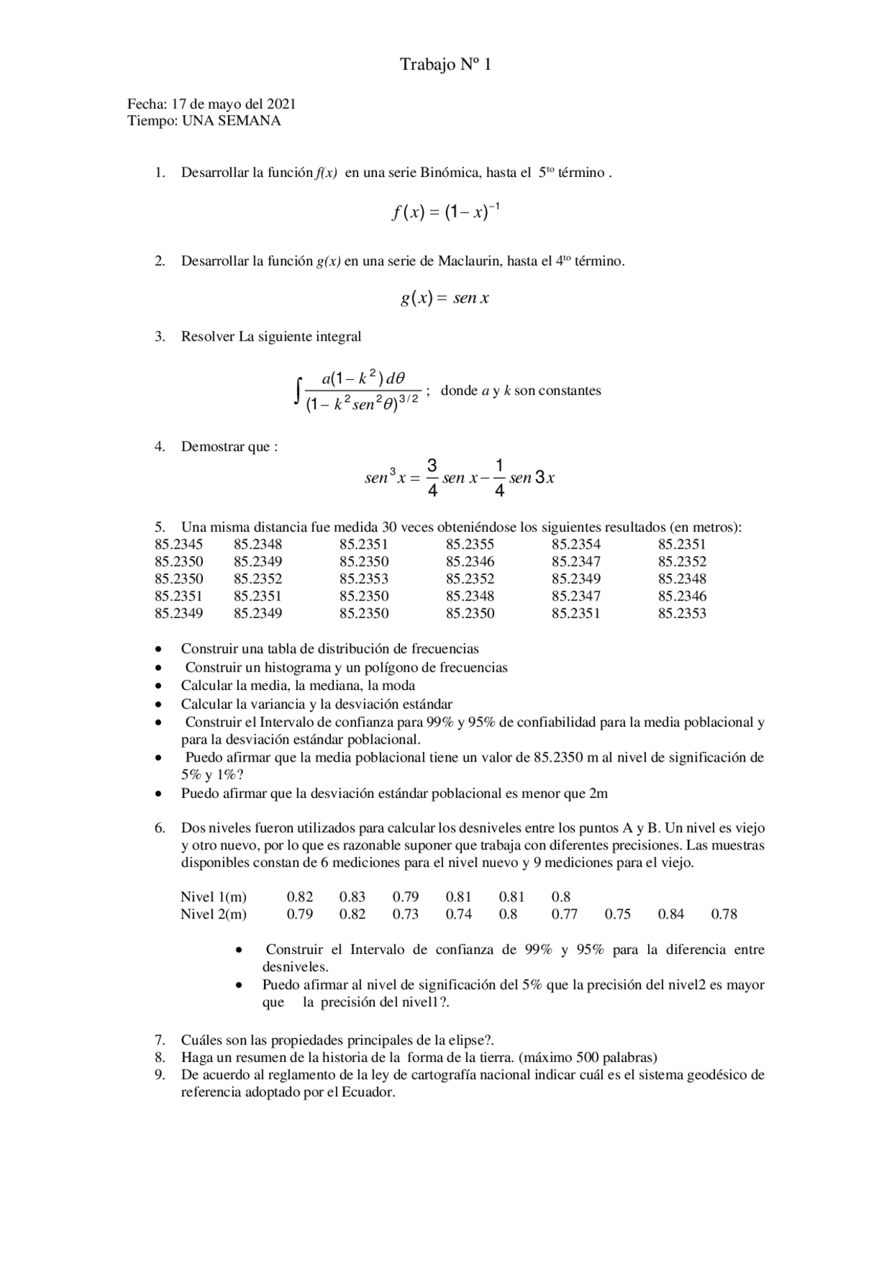 Ejercicios Estadistica Docsity