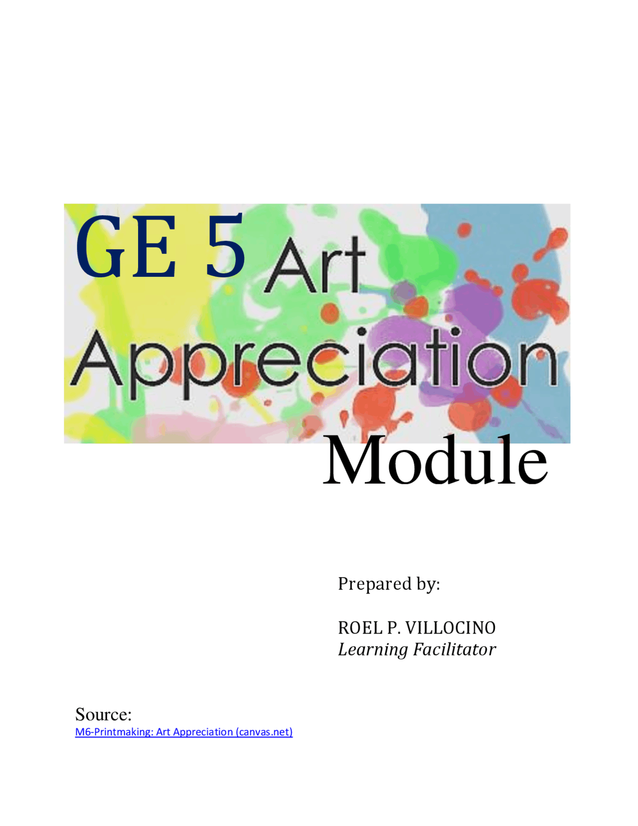Art Appreciation: Introduction and Definitions | Exercises Visual Arts ...